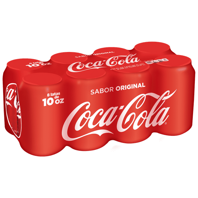 Coca-Cola Classic, Soda Soft Drink, 8 Pack,10 fl oz Aluminum Can ...