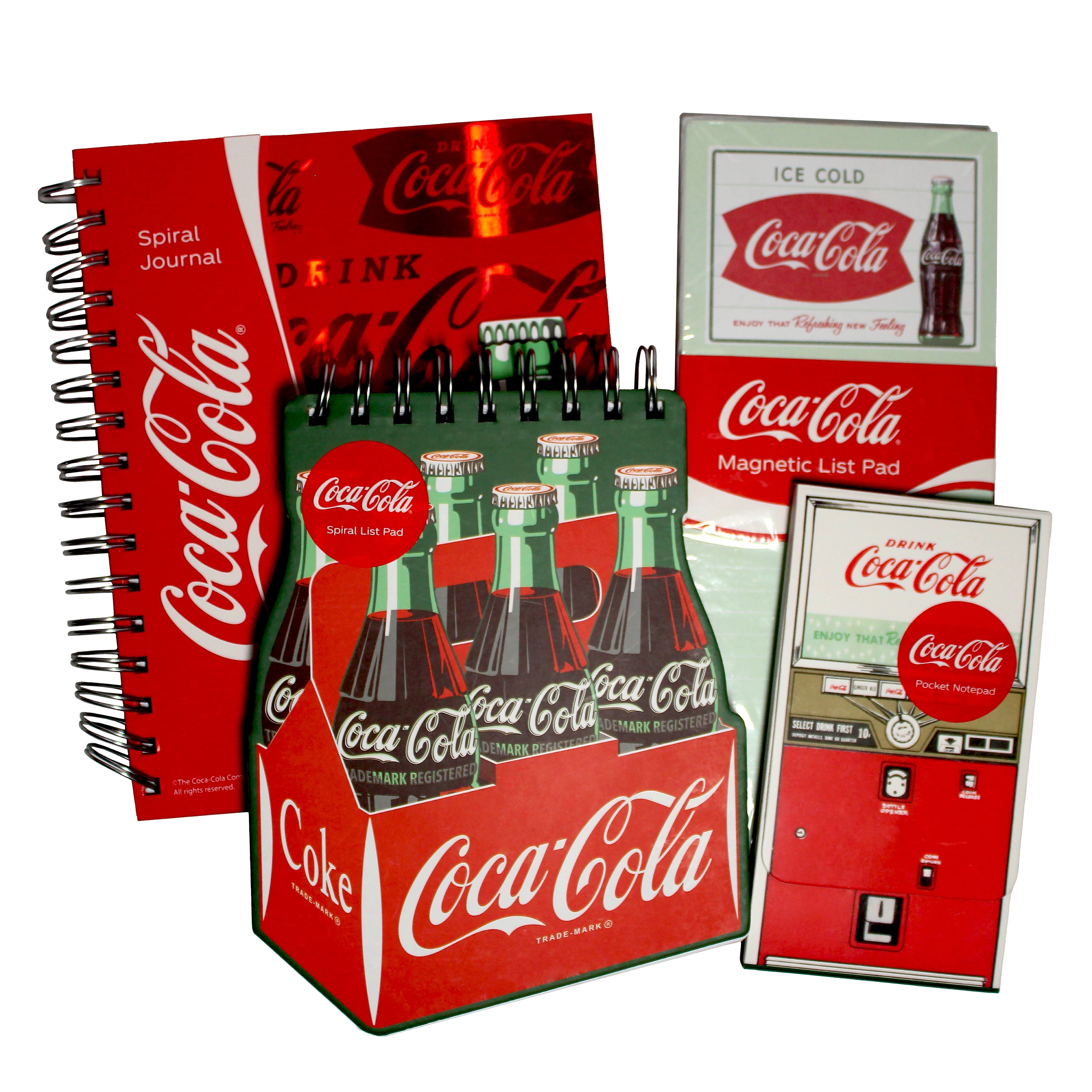 Coca-Cola Classic Stationery Collection Set, Red and Green, Spiral ...