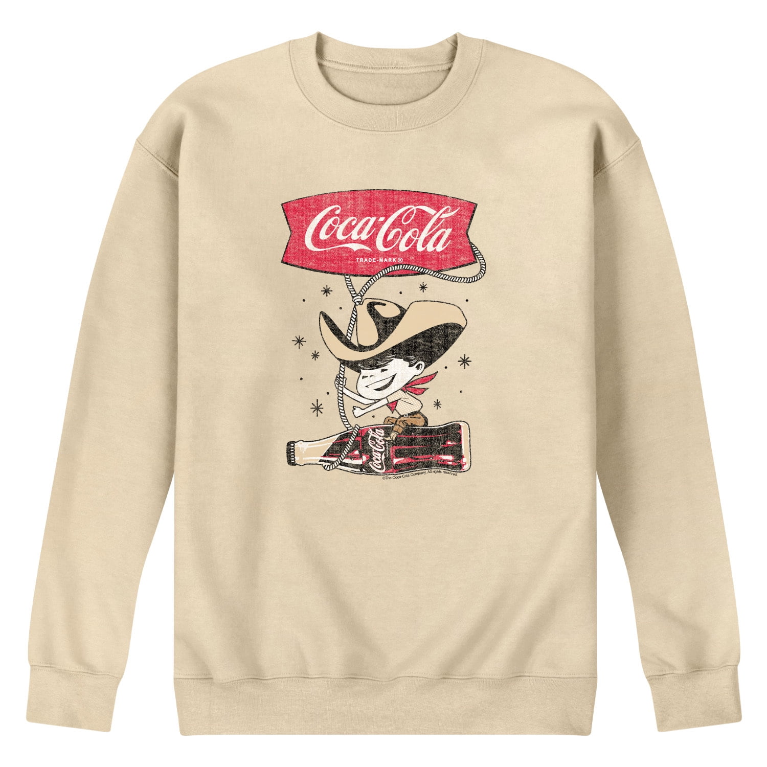 Coca-Cola - Coca Cola Cowboy - Men's Crew Fleece Sweatshirt - Walmart.com