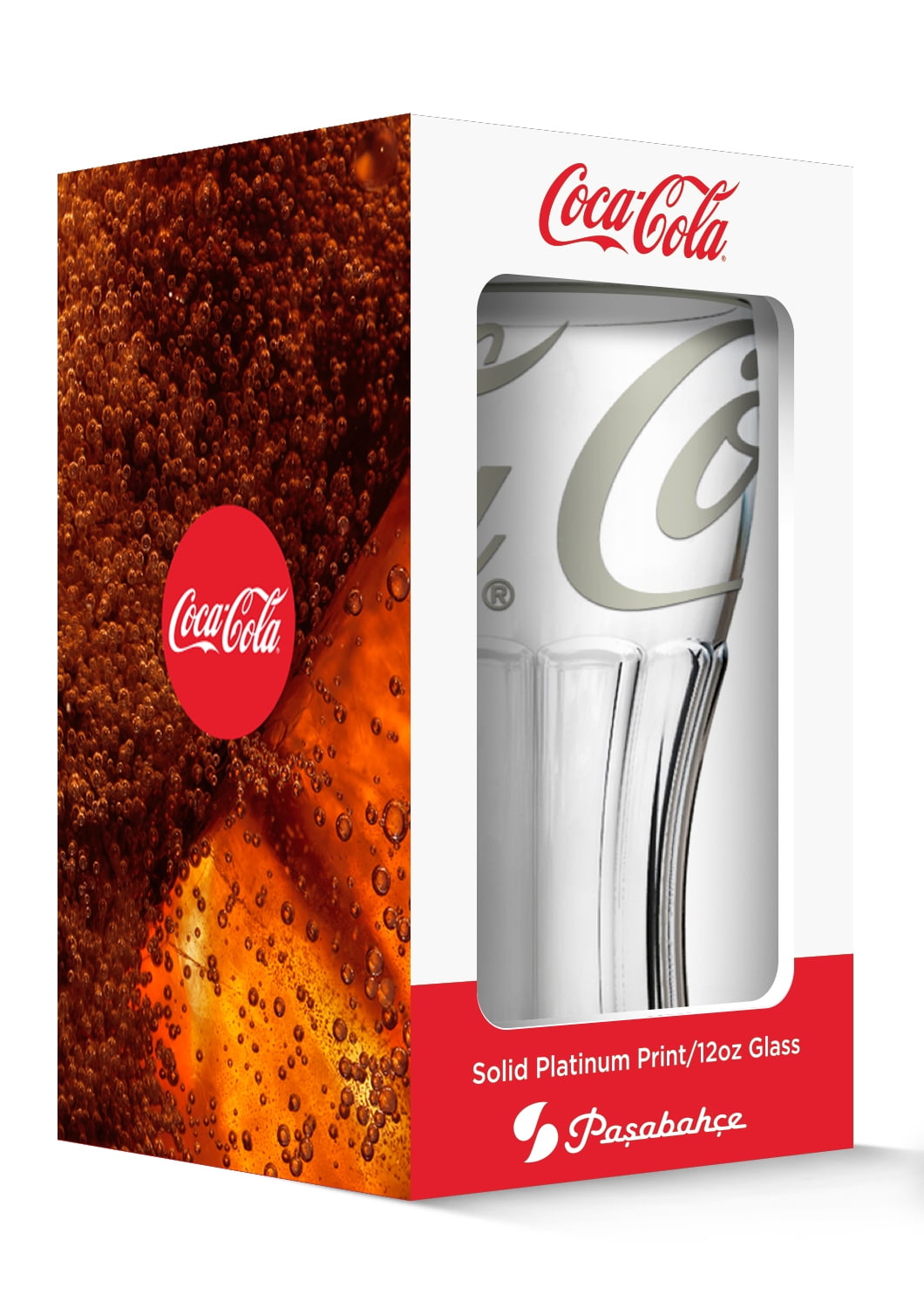 Coca-Cola Coca Cola Platinum Print Glass With Platinum Rim - Walmart.com