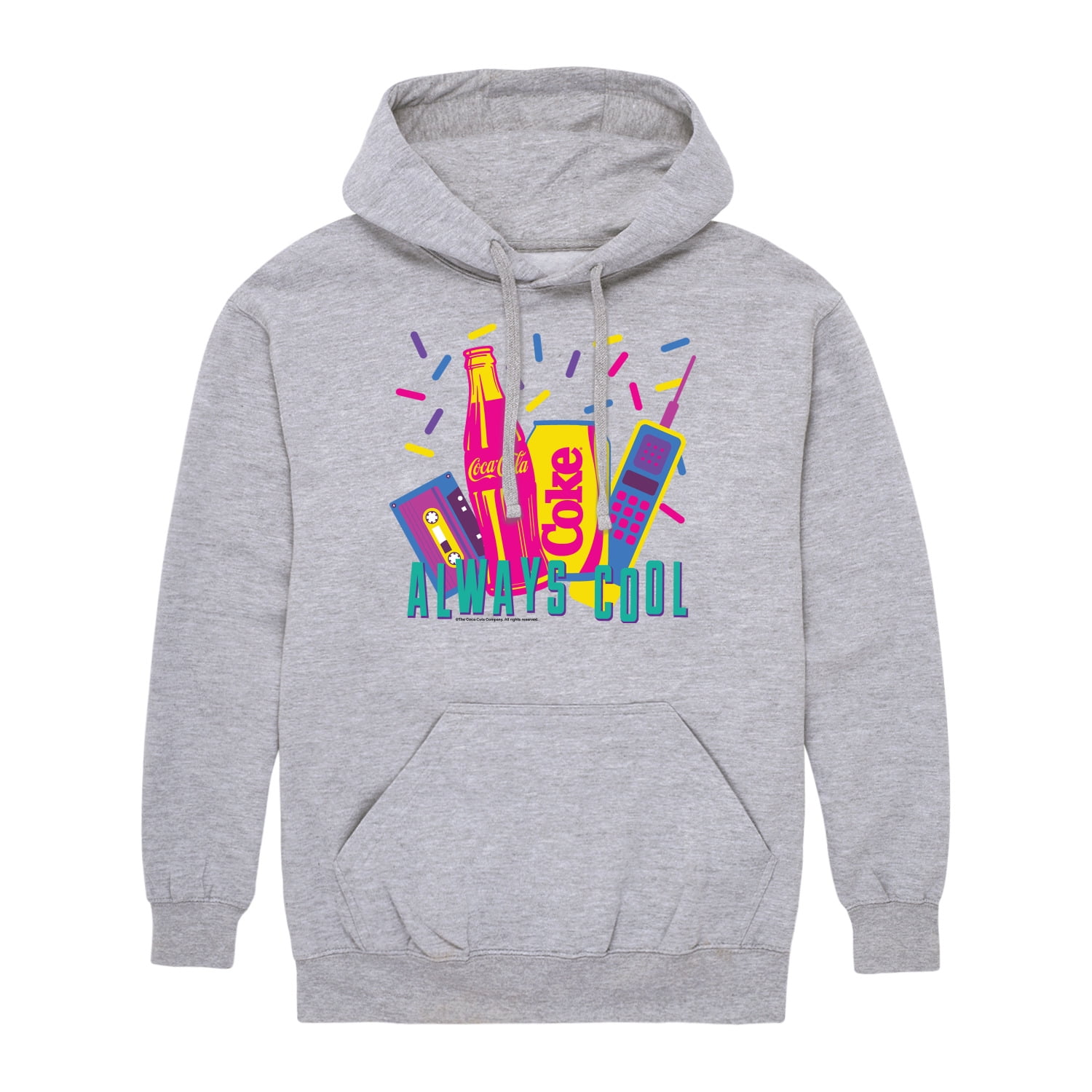 Coca-Cola - Coke Always Cool - Men's Fleece Pullover Hoodie - Walmart.com