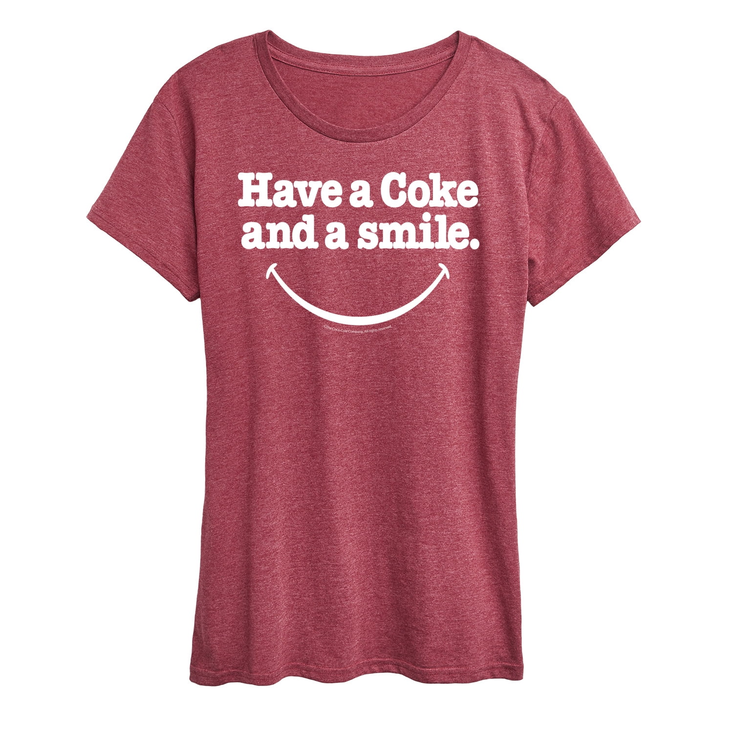 Coca-Cola - Coke And A Smile Mouth - Ladies Short Sleeve Graphic T ...