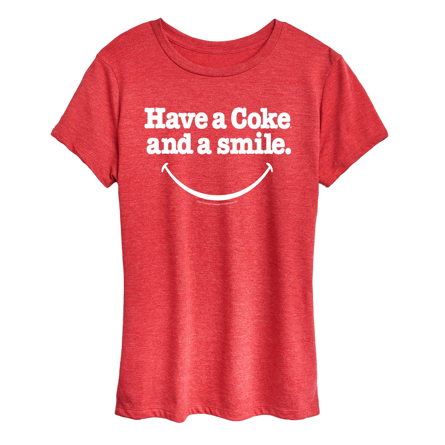 Coca-Cola - Coke And A Smile Mouth - Ladies Short Sleeve Graphic T ...
