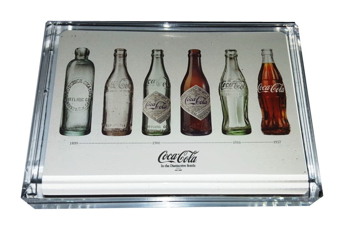 Coca-Cola Coke Bottle History Acrylic Executive Display Piece Desk ...