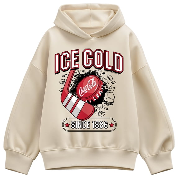 Coca-Cola - Coke Ice Cold Hockey - Women's Oversized Fleece Hoodie ...