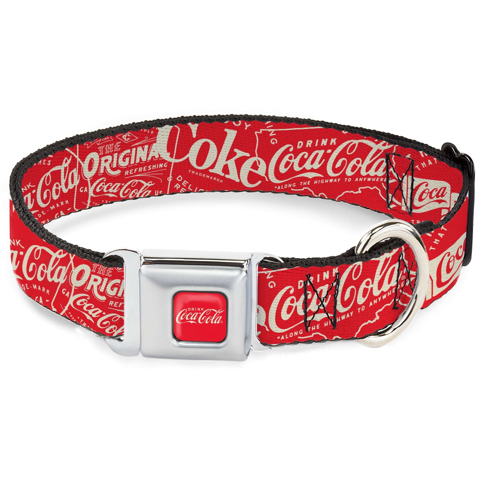 The Coca-Cola Company Pet Collar, Dog Collar Metal Seatbelt Buckle ...