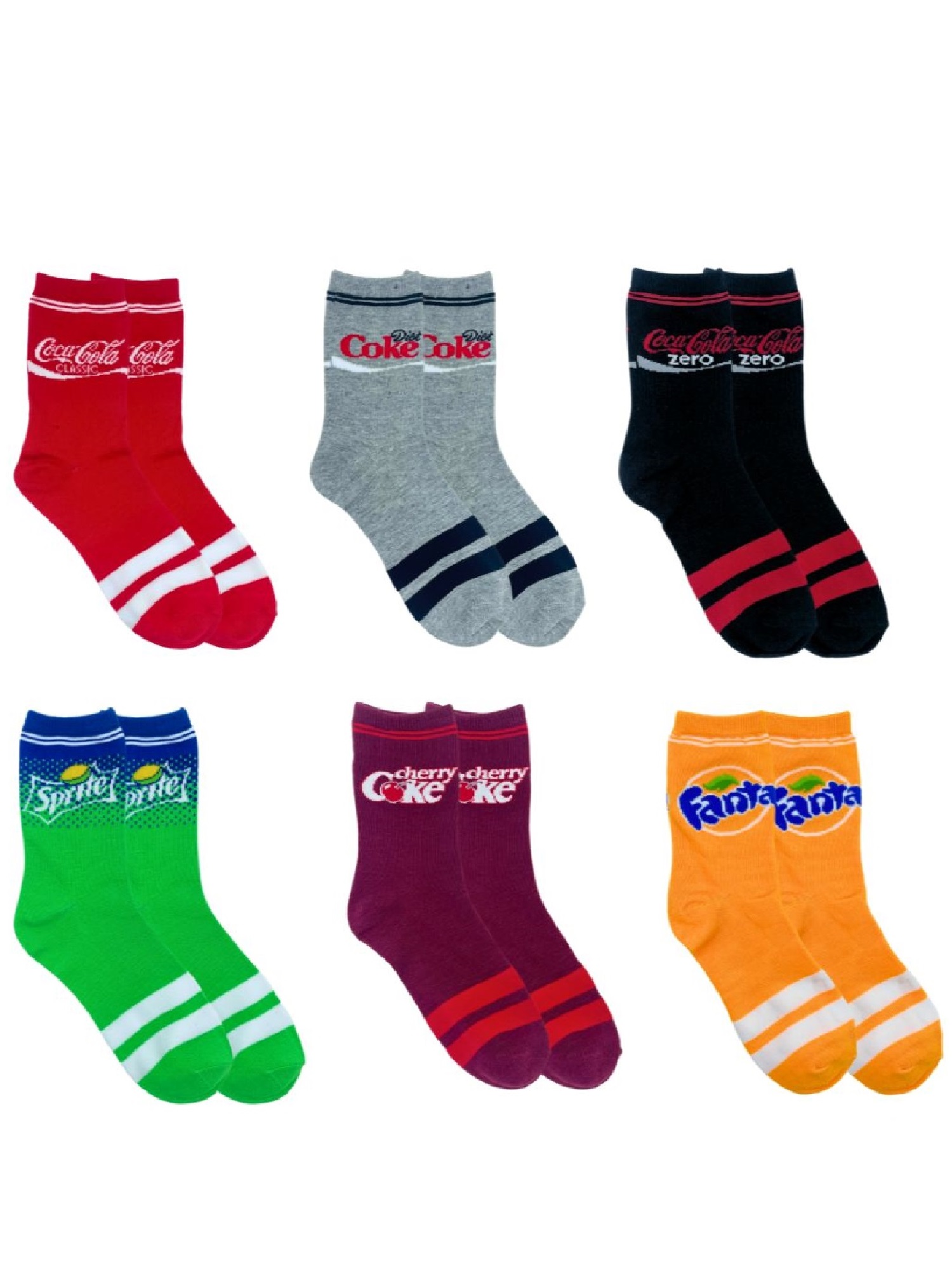 Coca-Cola Crew Socks, Can Gift Box, 6-Pack, Size 4-10 - Walmart.com