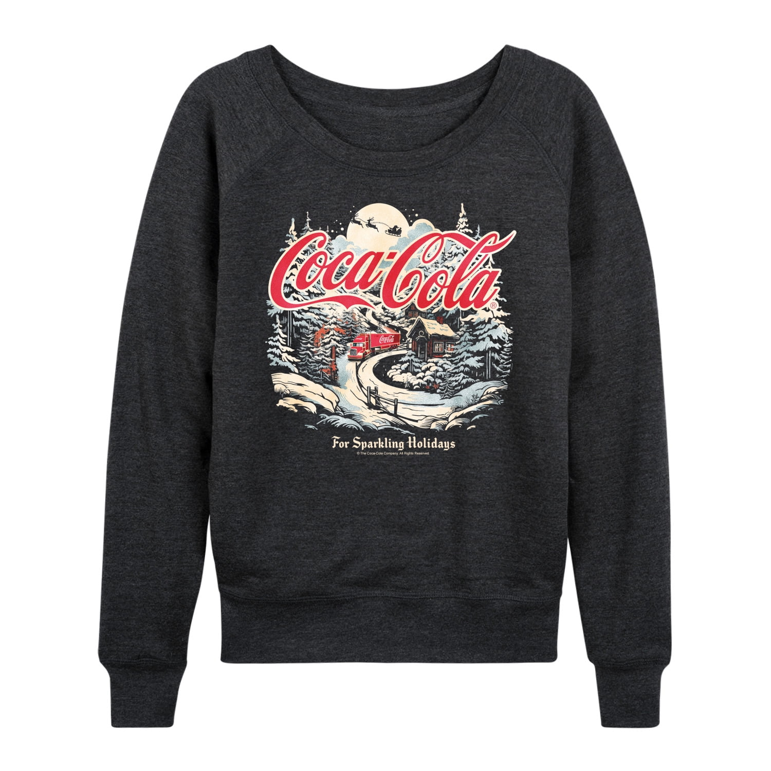 Coca-Cola - Deliver Holiday Cheer - Women's French Terry Long Sleeve ...