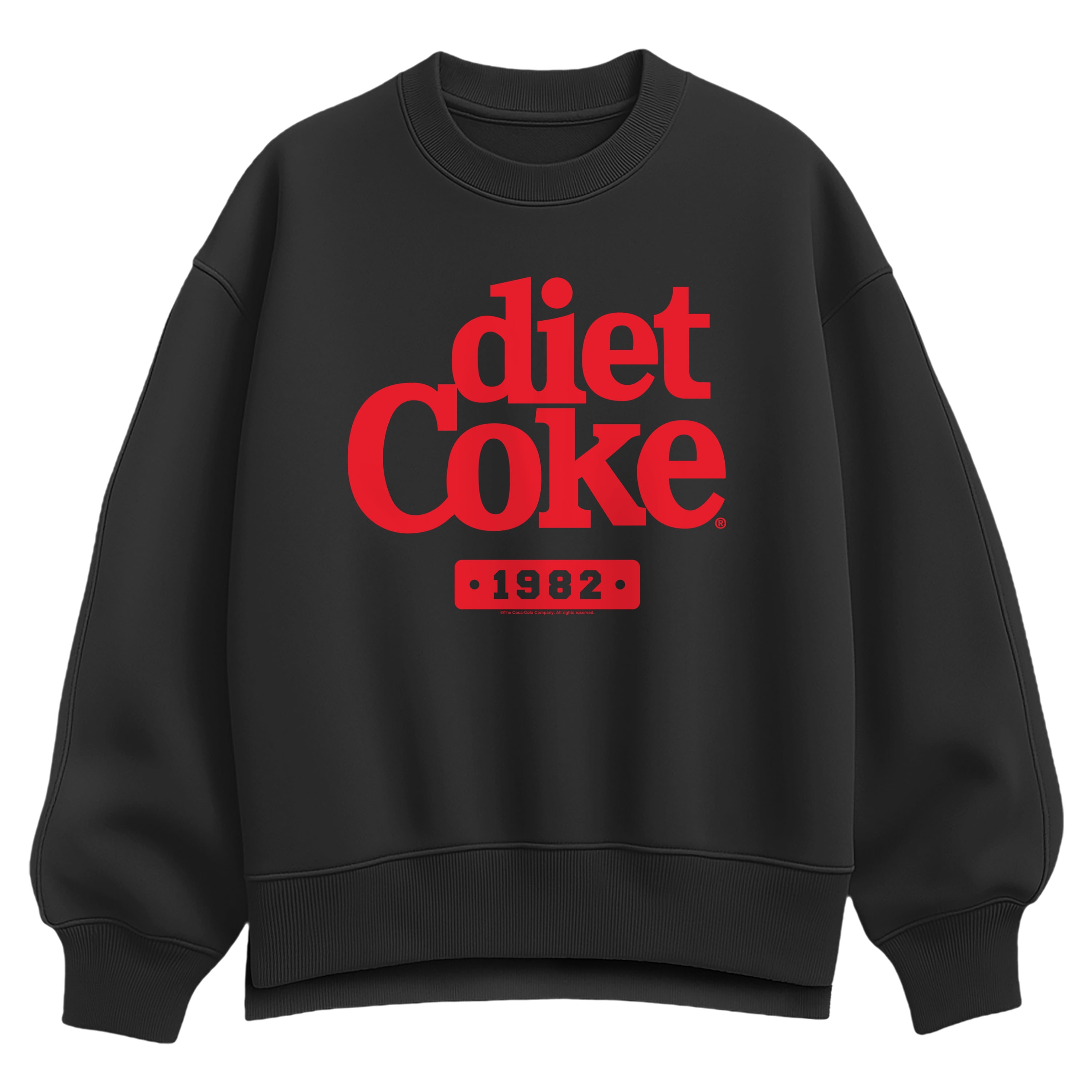 Coca-Cola - Diet Coke 1982 - Ladies Oversized Fleece Crew Sweatshirt ...