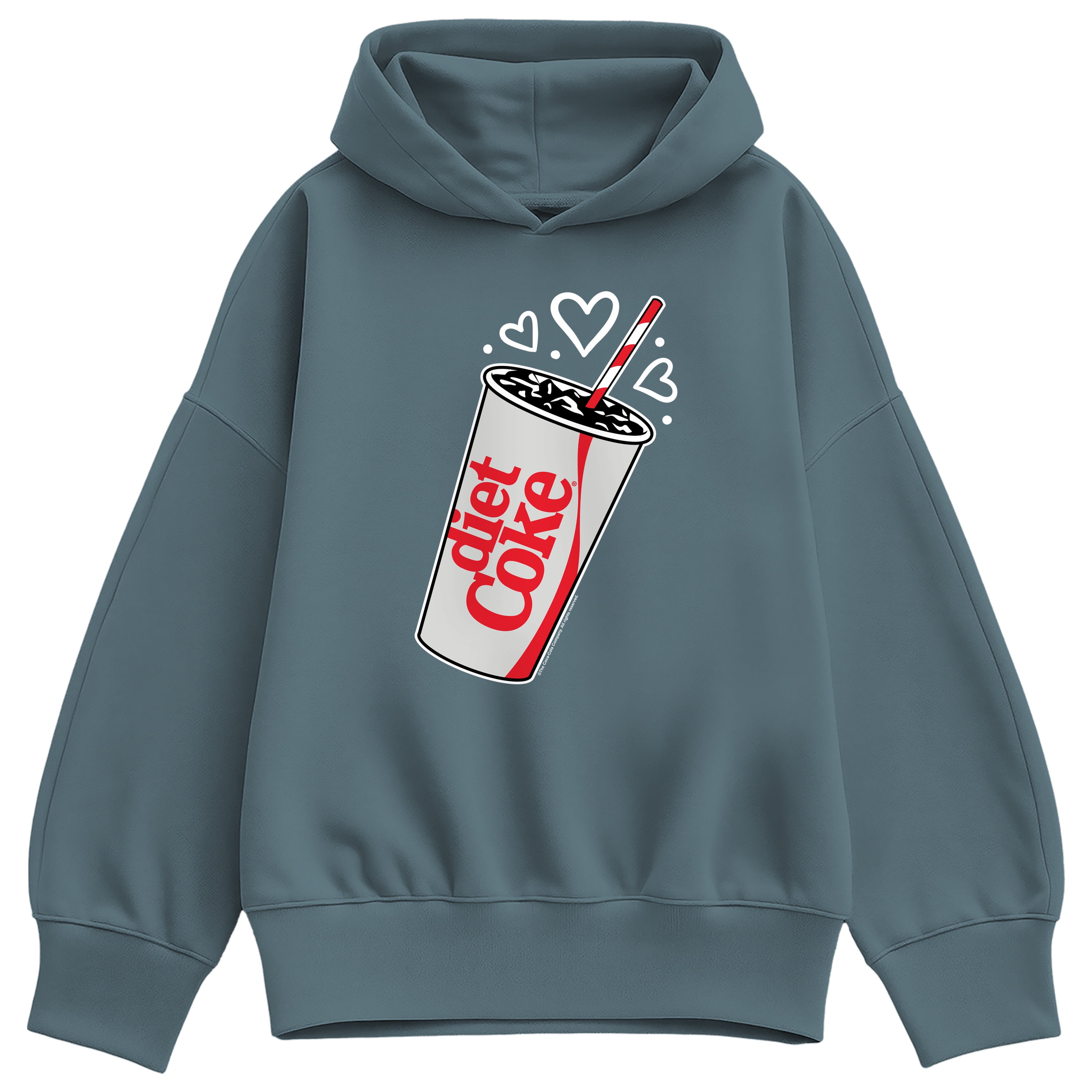 Coca-Cola - Diet Coke Heart Bubbles - Ladies Oversized Fleece Hoodie ...