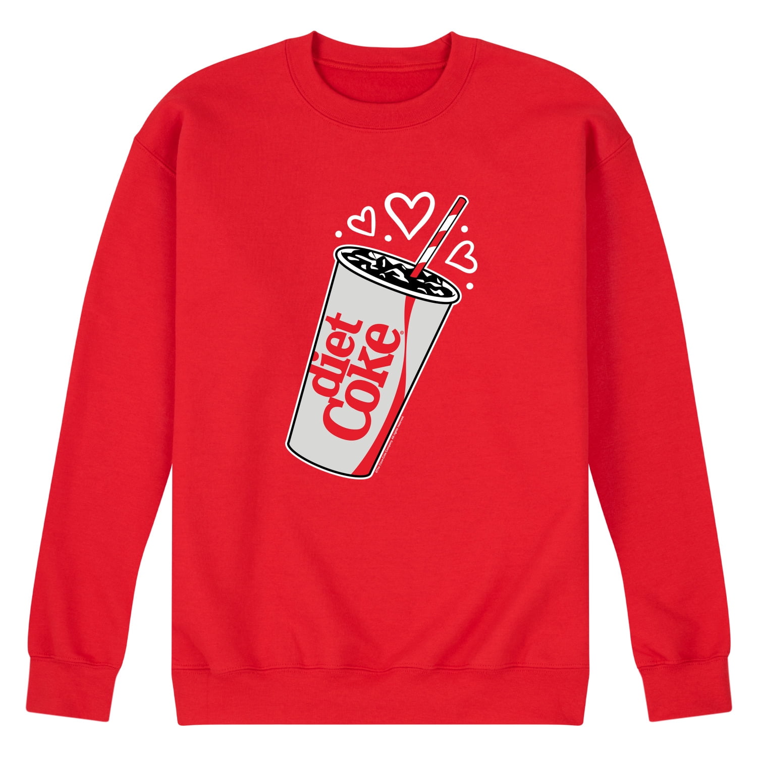 Coca-Cola - Diet Coke Heart Bubbles - Men's Crew Fleece Sweatshirt ...