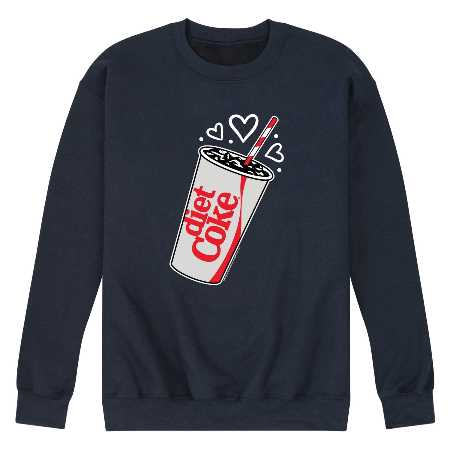 Coca-Cola - Diet Coke Heart Bubbles - Men's Crew Fleece Sweatshirt ...