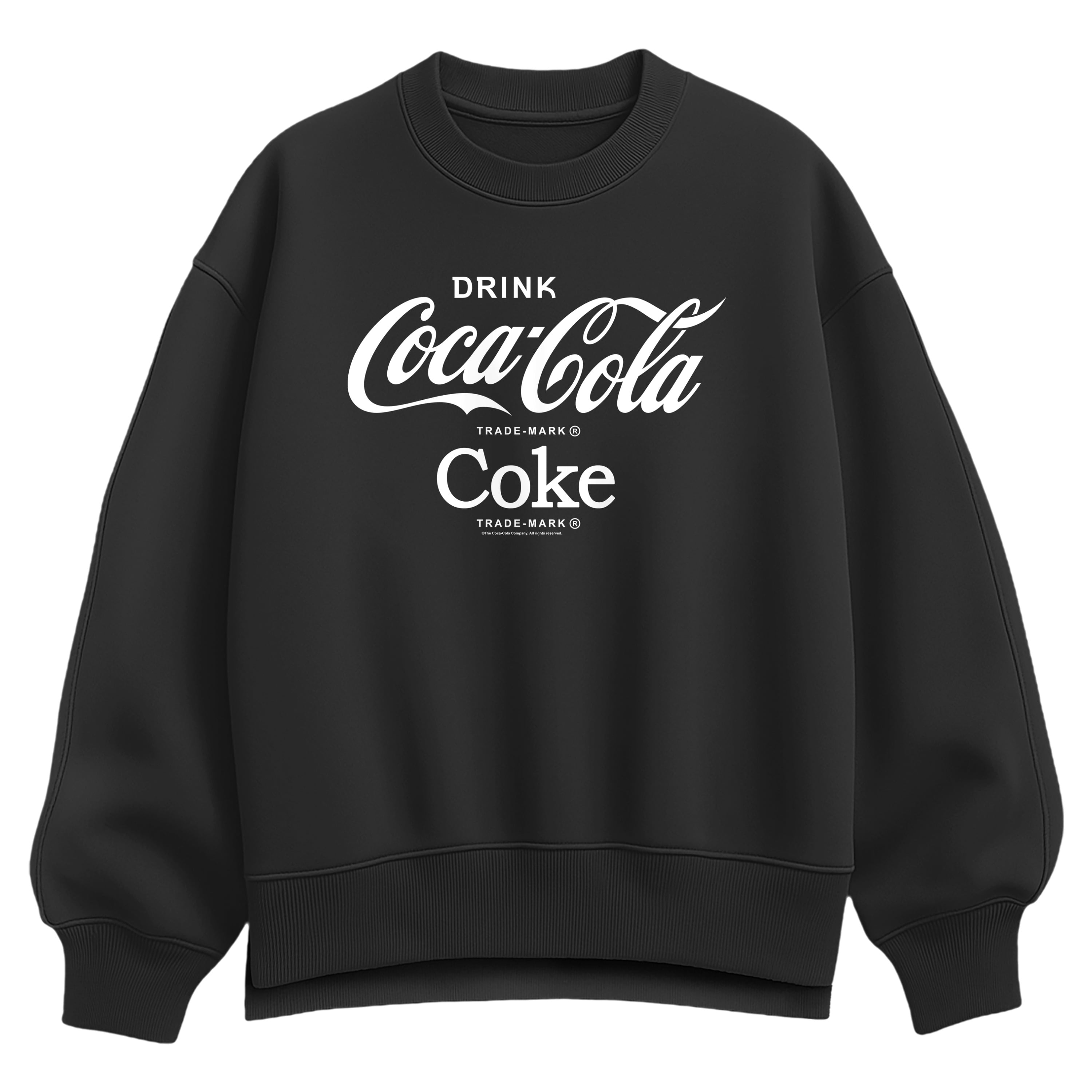 Coca-Cola - Drink Coca Cola Coke - Ladies Oversized Fleece Crew ...