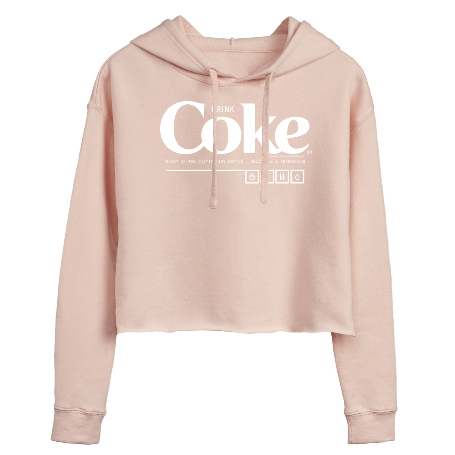Coca-Cola - Drink Coke Enjoy - Juniors Cropped Pullover Hoodie ...