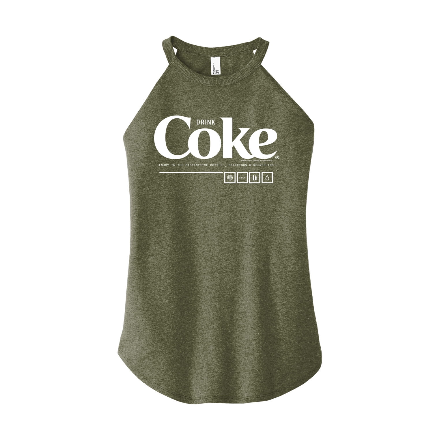 Coca-Cola - Drink Coke Enjoy - Juniors High Neck Tank Top - Walmart.com