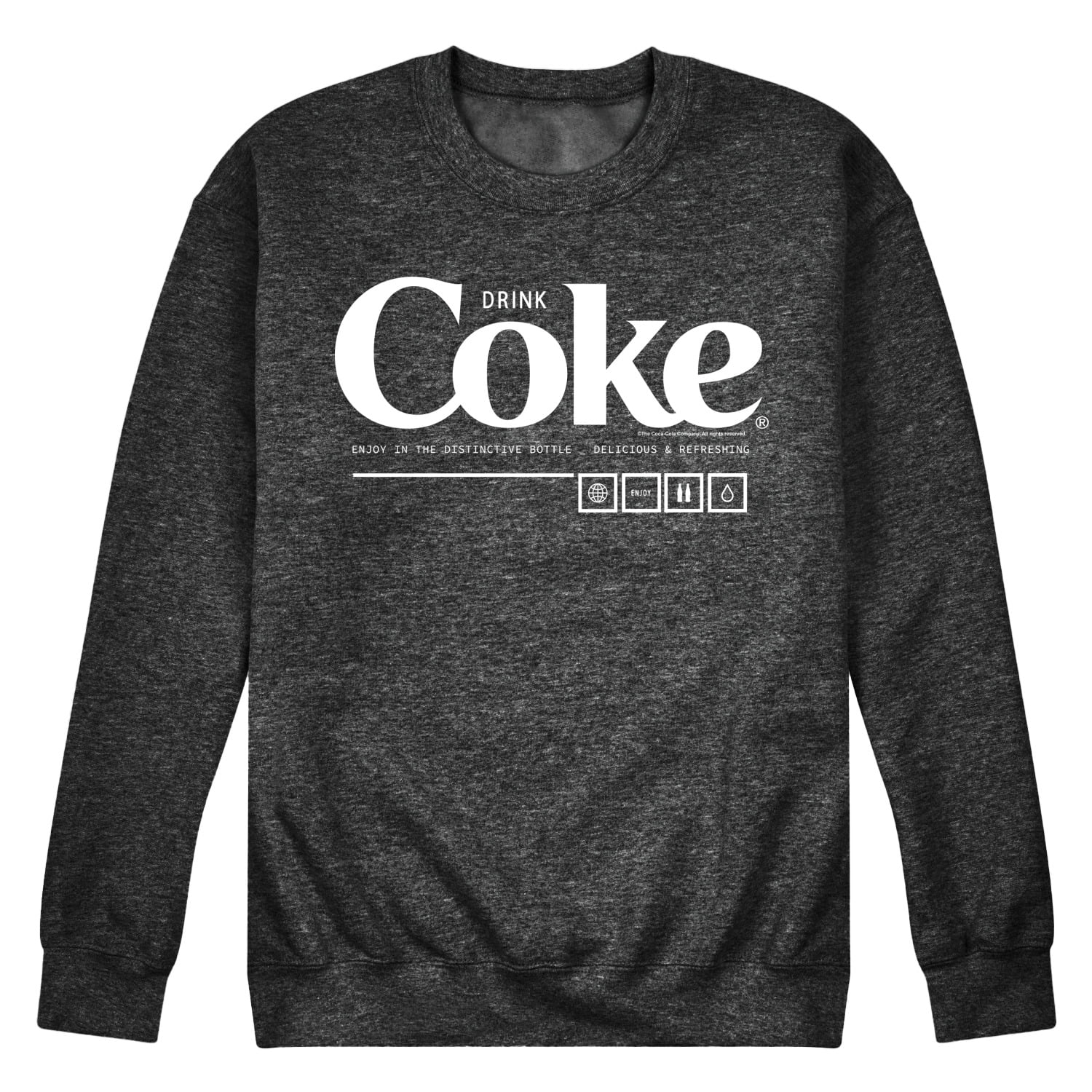 Coca-Cola - Drink Coke Enjoy - Men's Crew Neck Fleece Pullover ...