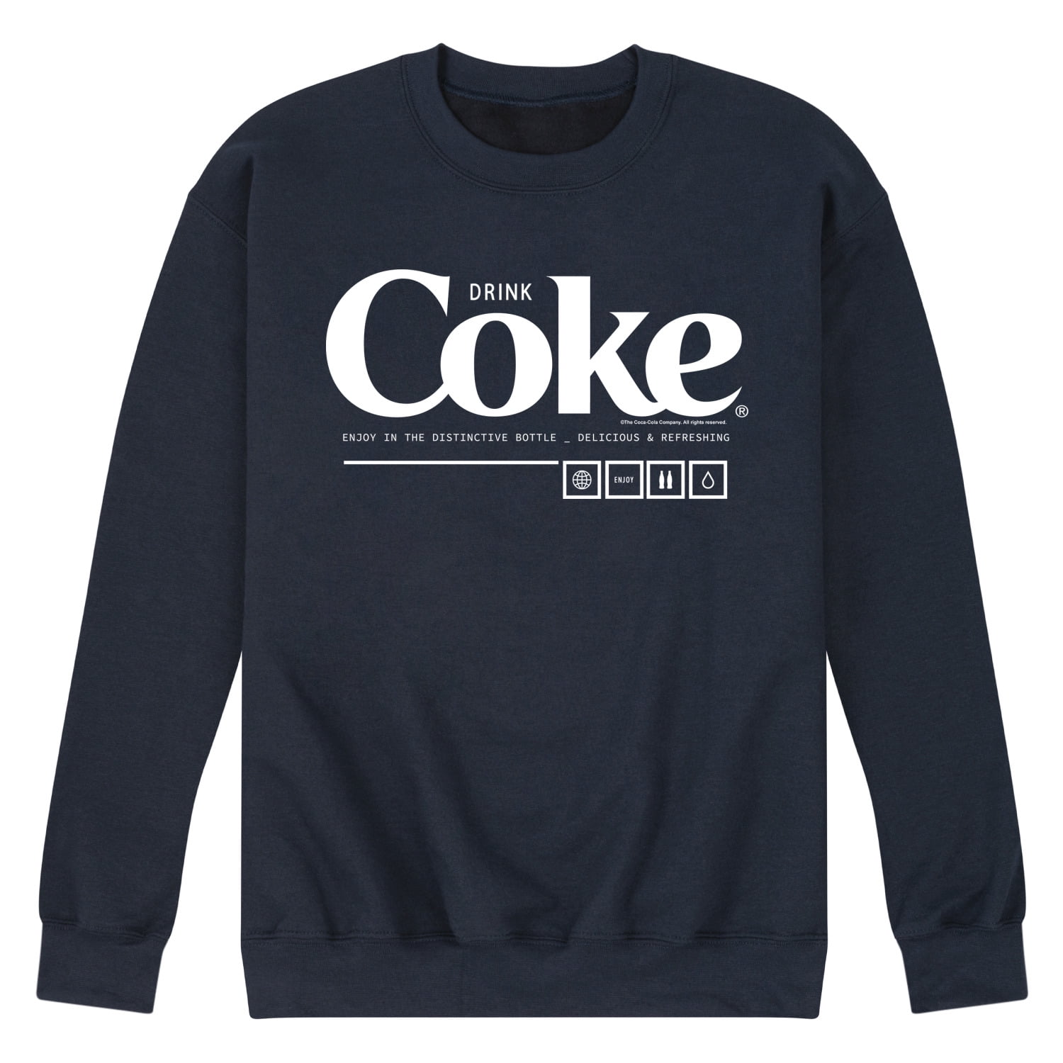 Coca-Cola - Drink Coke Enjoy - Men's Crew Neck Fleece Pullover ...
