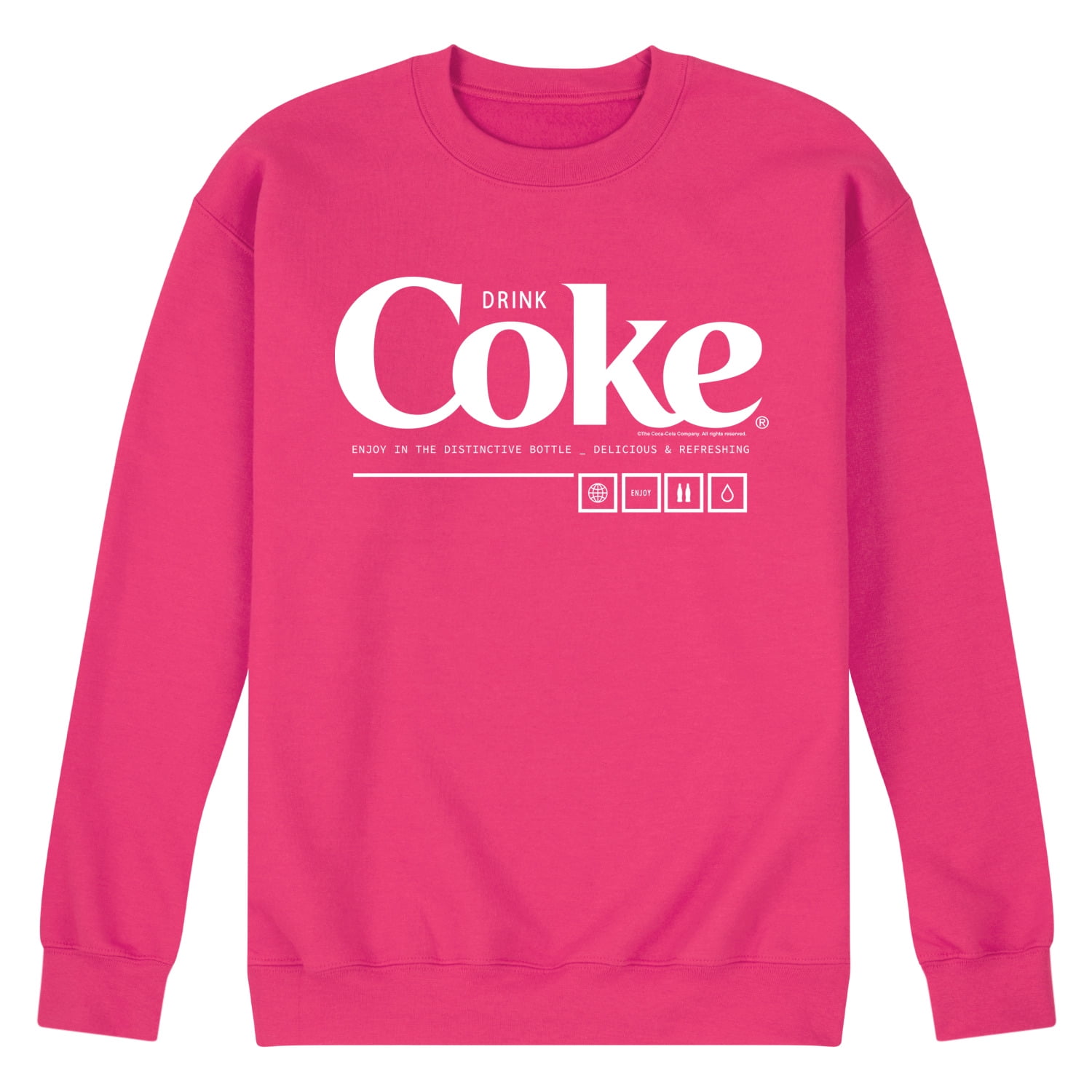 Coca-Cola - Drink Coke Enjoy - Men's Crew Neck Fleece Pullover ...
