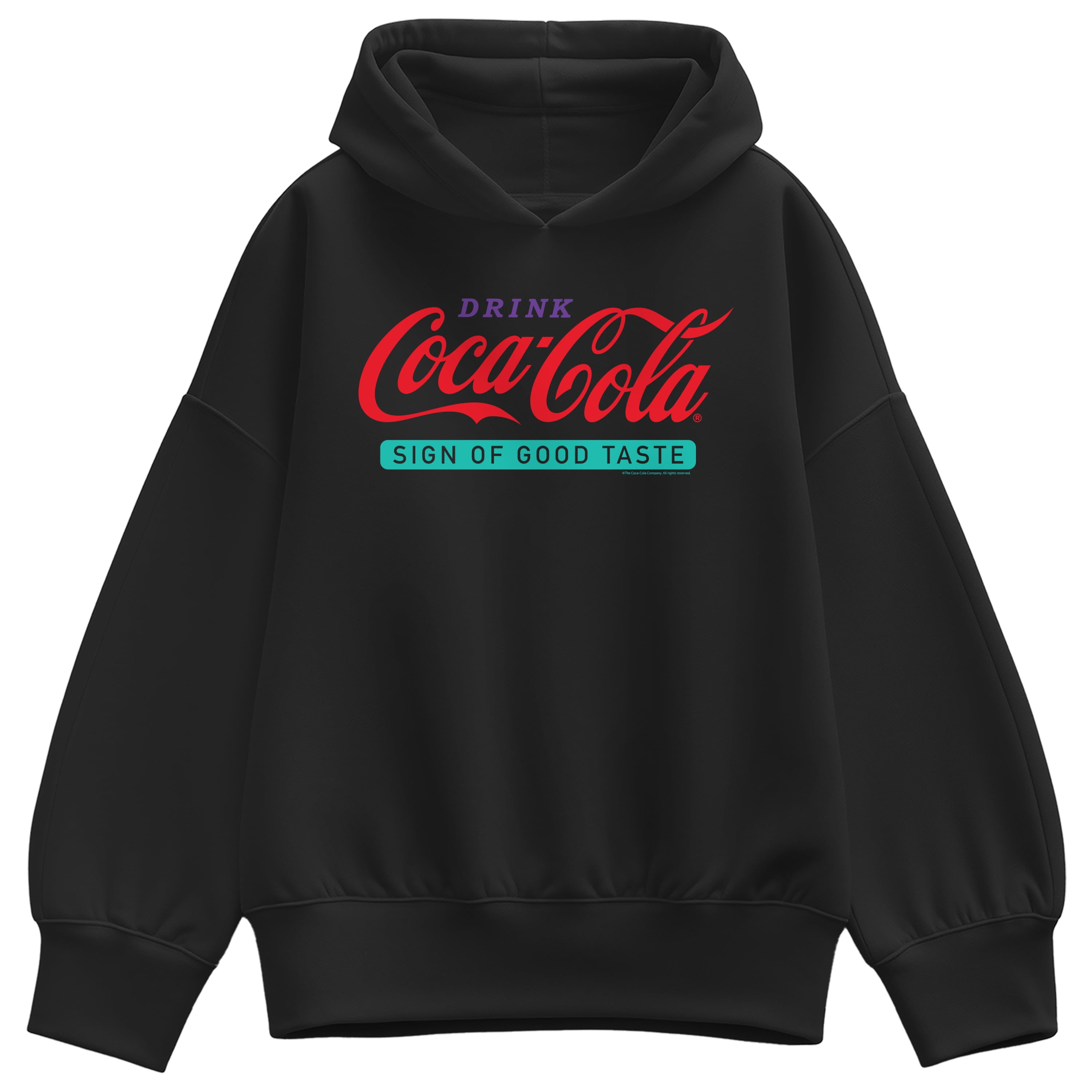 Coca-Cola - Drink Coke Logo - Ladies Oversized Fleece Hoodie Sweatshirt ...