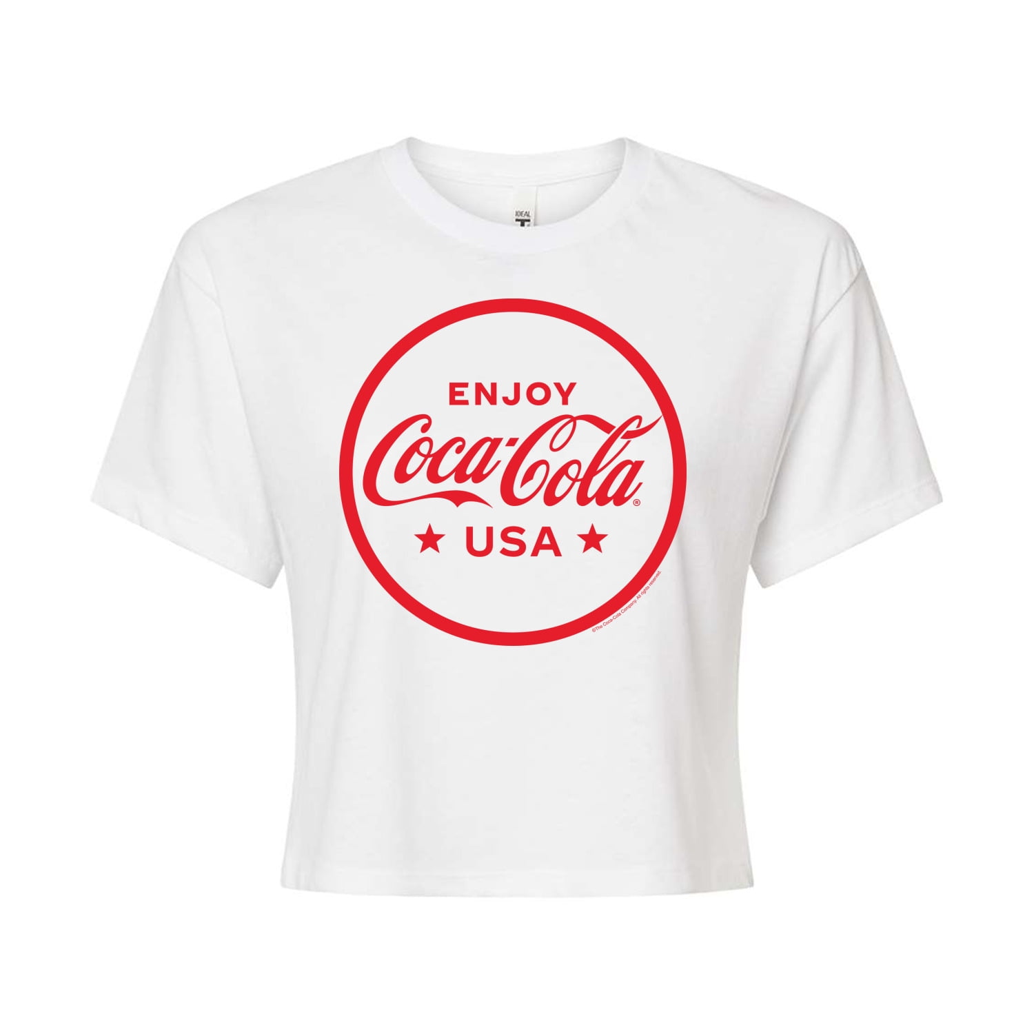 Coca-Cola - Enjoy Coca Cola USA - Juniors Cropped Pullover Hoodie ...