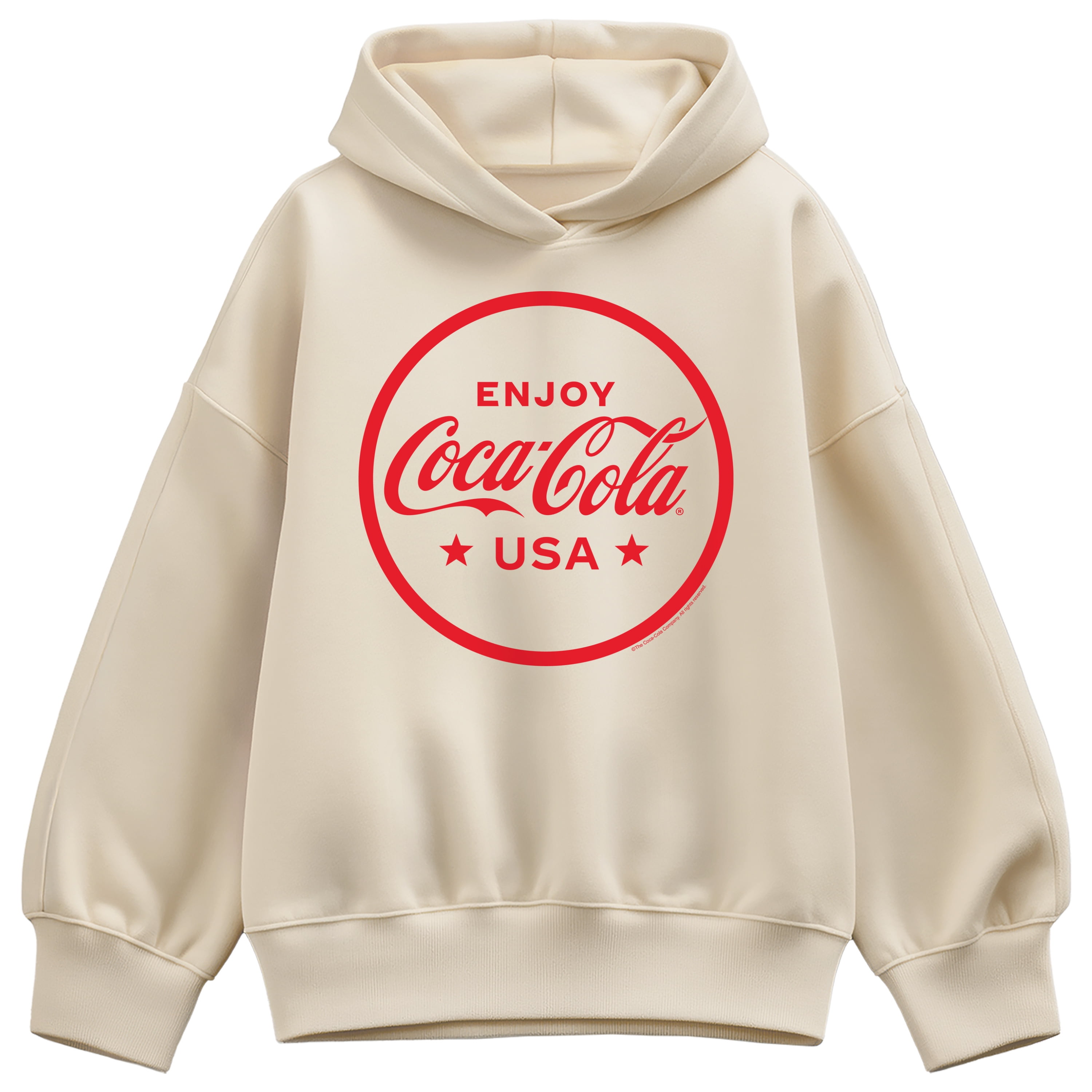 Coca-Cola - Enjoy Coca Cola USA - Ladies Oversized Fleece Hoodie ...