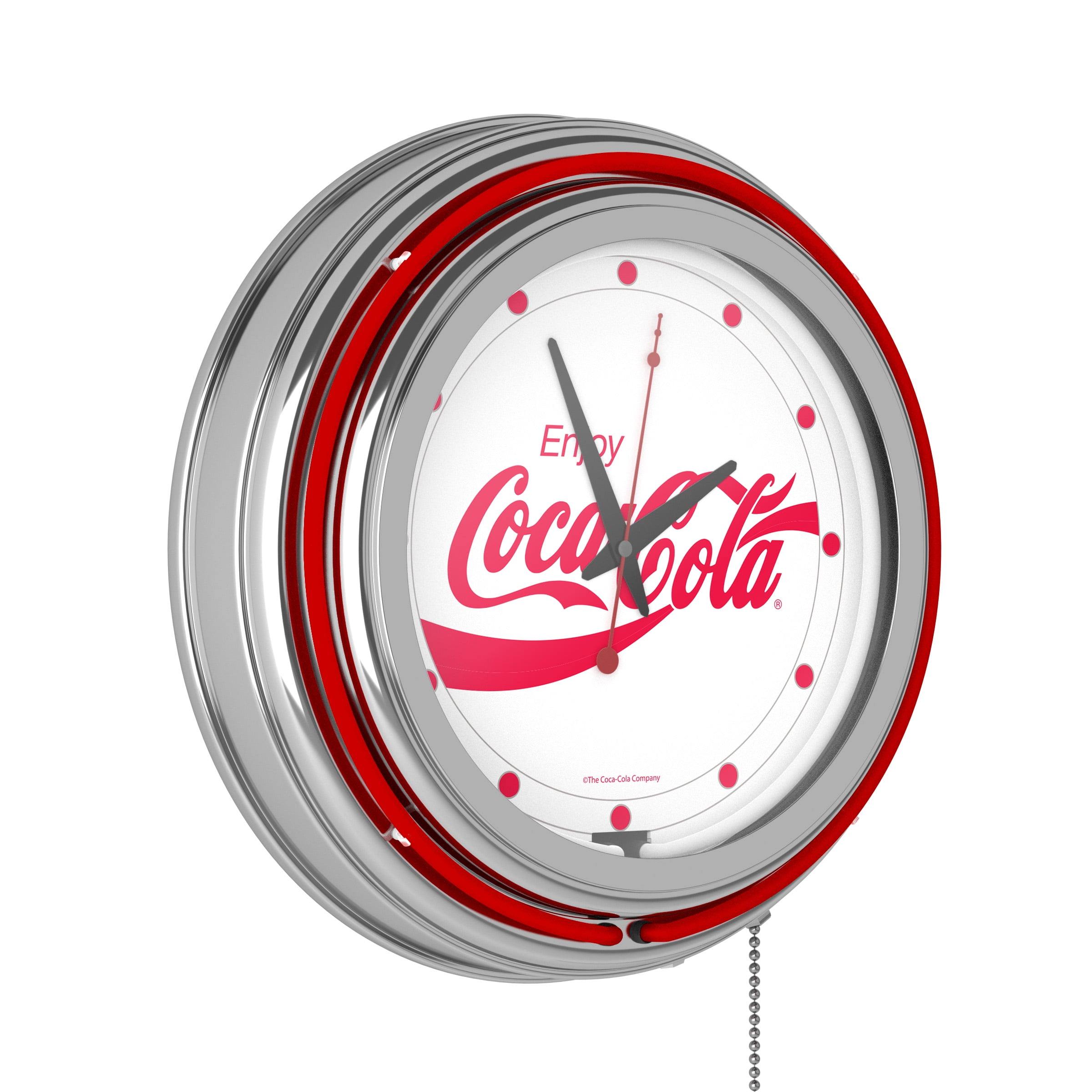 Coca-Cola Enjoy Coke White Retro Neon Wall Clock - 14.5x14.5x - Walmart.com