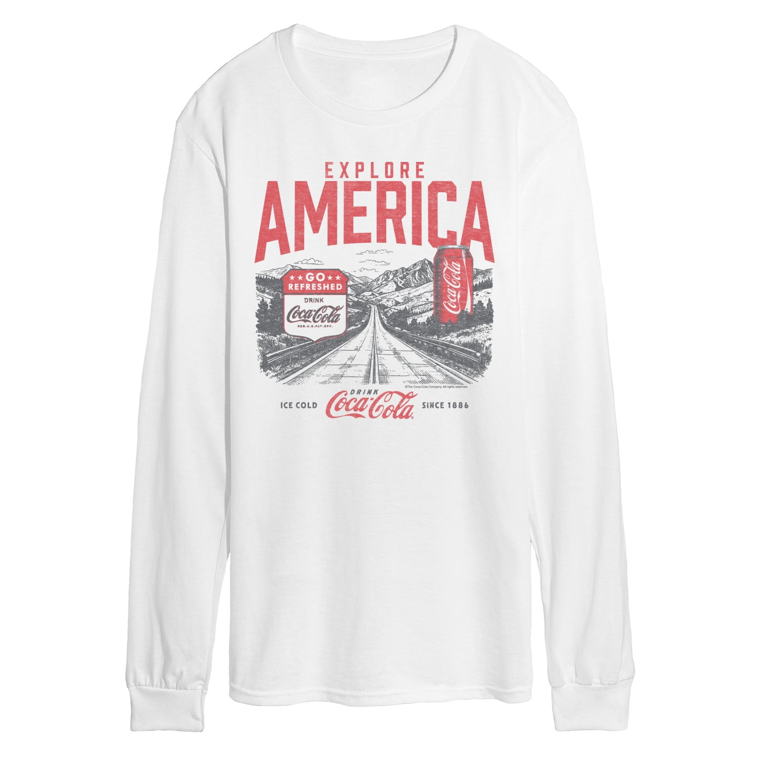Coca-Cola - Explore America Coke - Men's Long Sleeve Graphic T-Shirt ...