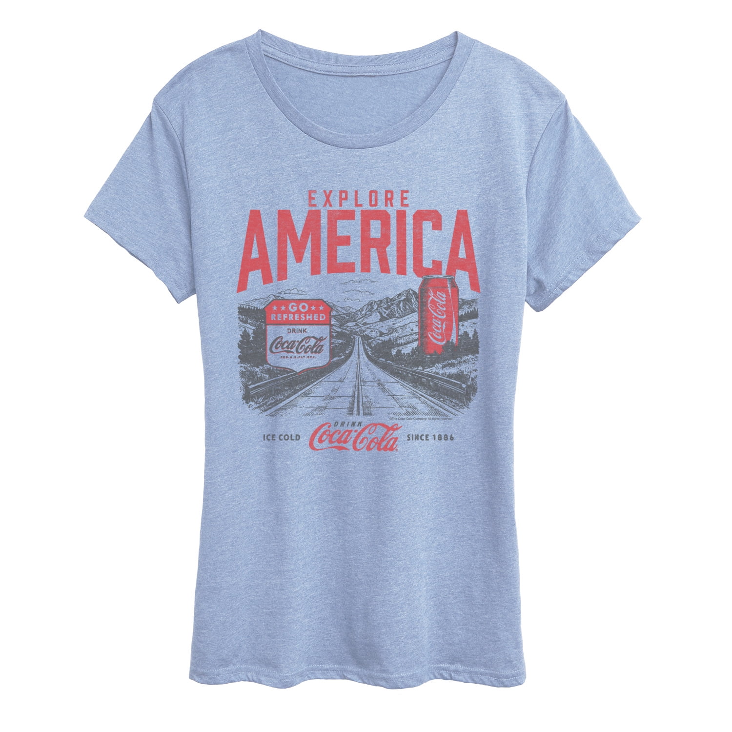 Coca-Cola - Explore America Coke - Women's Short Sleeve Graphic T-Shirt ...