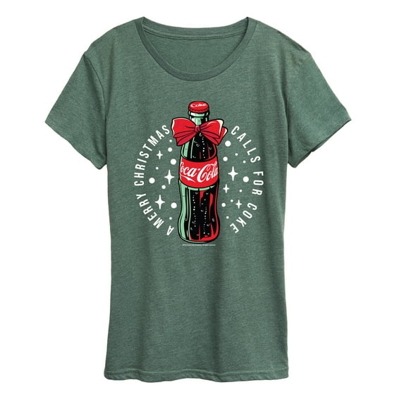Coca-Cola - Happy Holidays Bottle - Women's Short Sleeve Graphic T ...