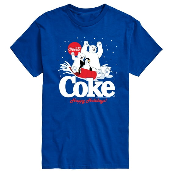 Coca-Cola - Happy Holidays Sledding - Men's Short Sleeve Graphic T ...