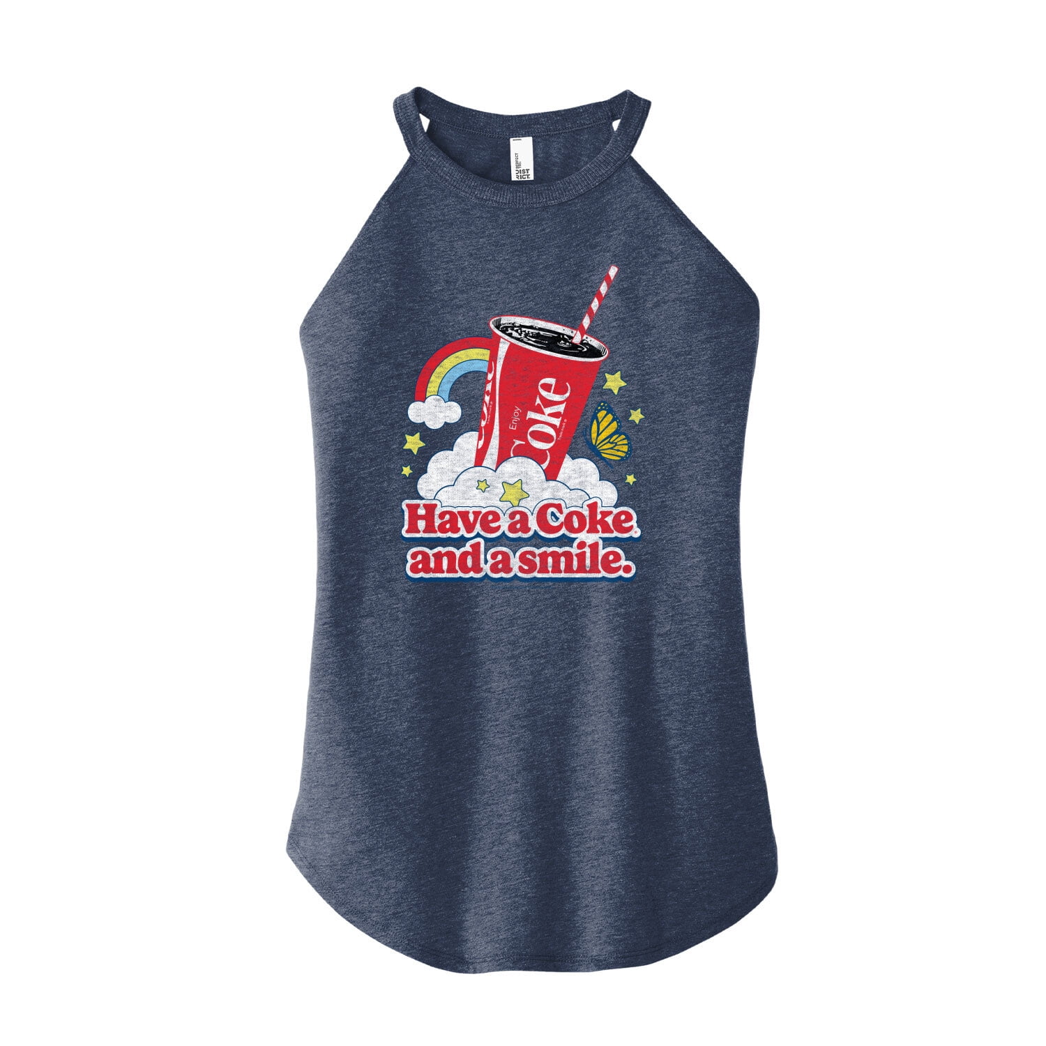 Coca-Cola - Have A Coke And A Smile - Juniors High Neck Tank Top ...