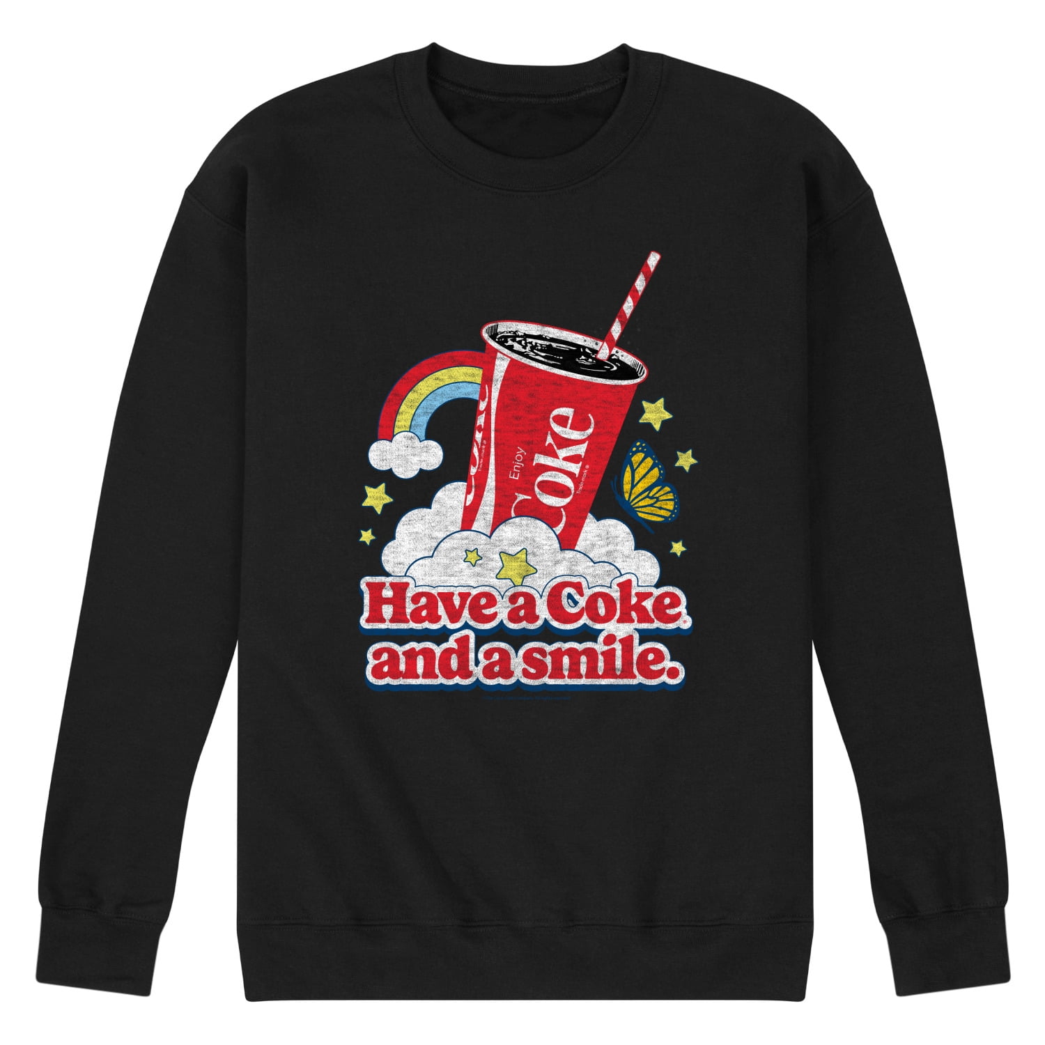 Coca-Cola - Have A Coke And A Smile - Men's Crew Neck Fleece Pullover ...