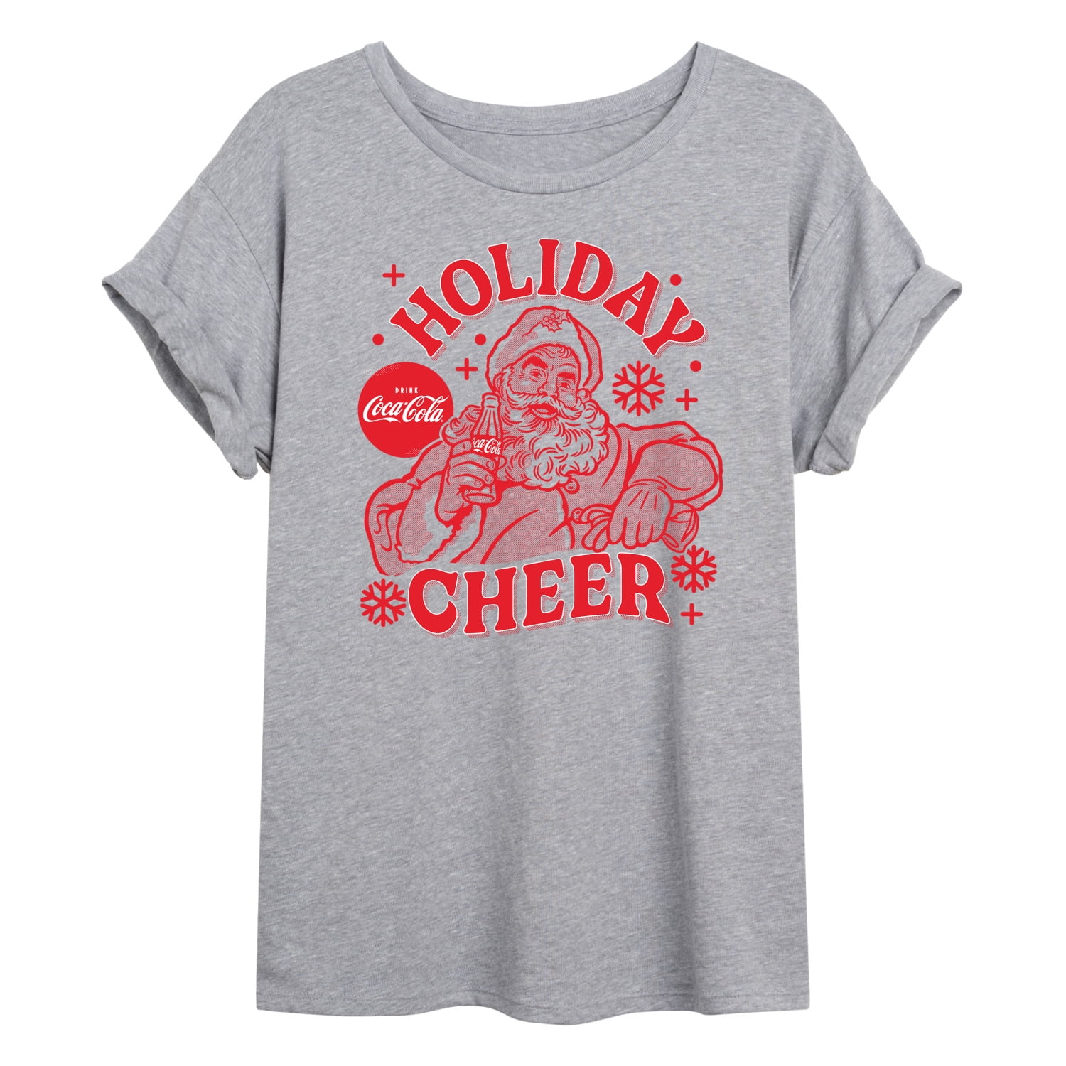Coca-Cola - Holiday Cheer - Women's Oversized Graphic T-Shirt - Walmart.com