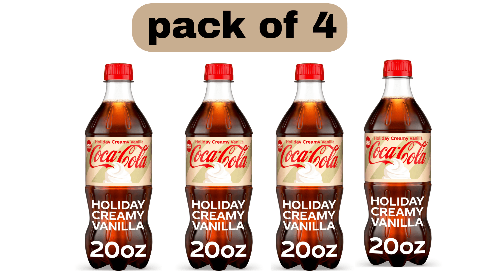 🥤 Coca-Cola Holiday Creamy Vanilla Soda Pop | 20 fl oz Bottles | Pack ...