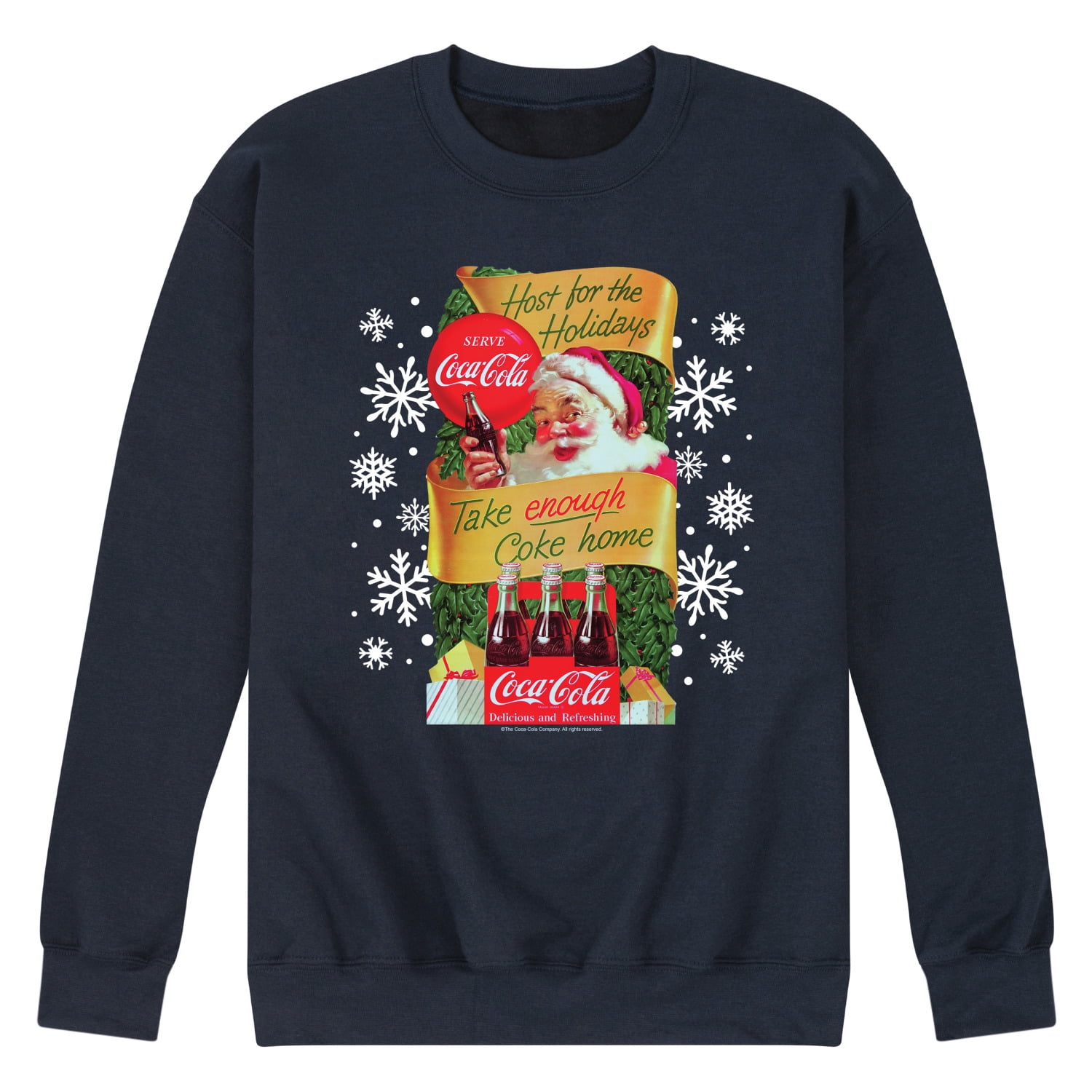Coca-Cola - Host The Holidays - Men's Crew Neck Fleece Pullover ...