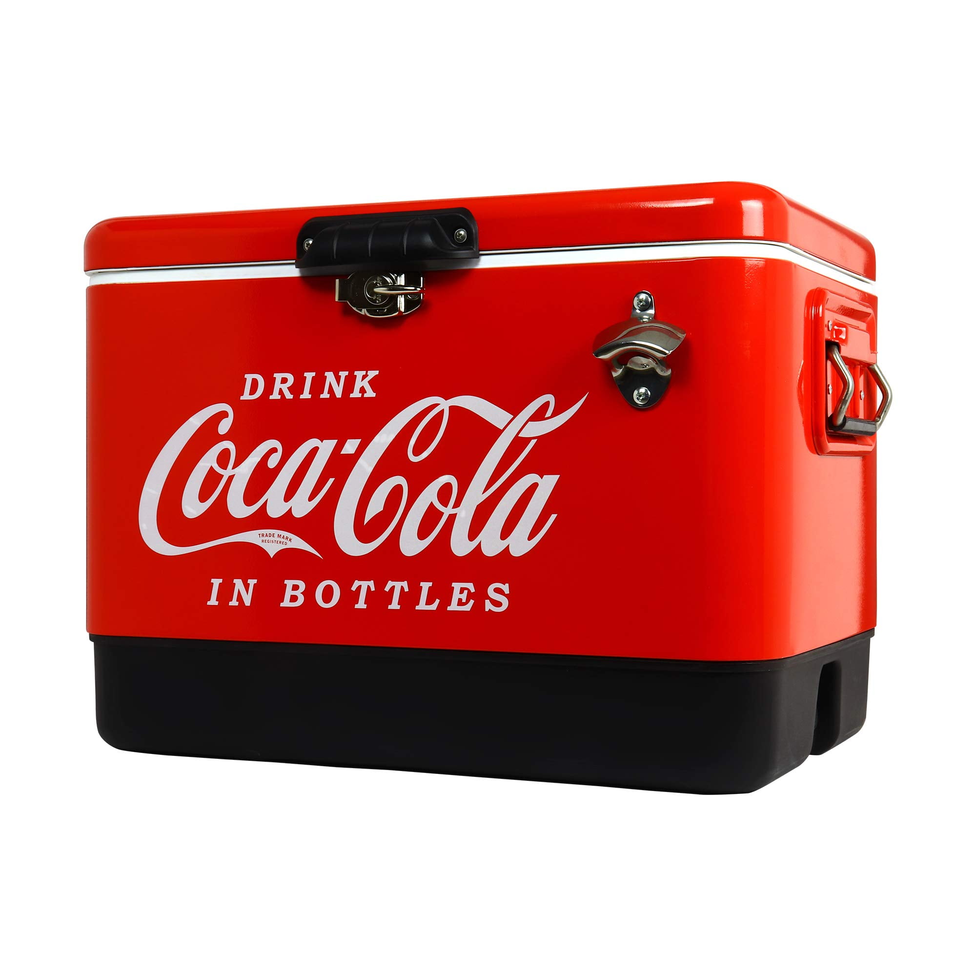 Coca-Cola Ice Chest Beverage Cooler With Bottle Opener, 51L (54 Qt), 85 ...