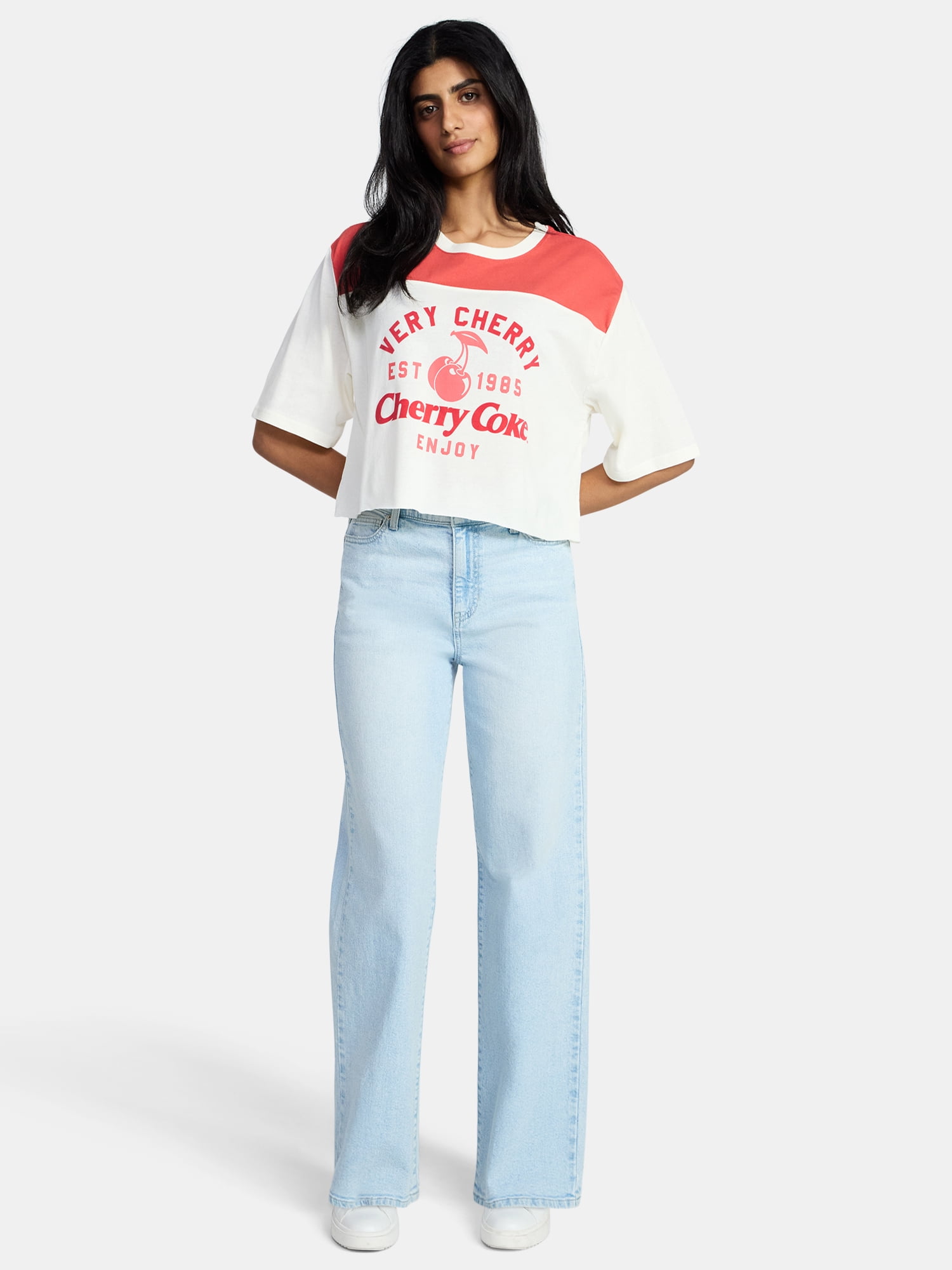 Coca-Cola Women's Very Cherry Skimmer Tee with Short Sleeves, Sizes XXS ...