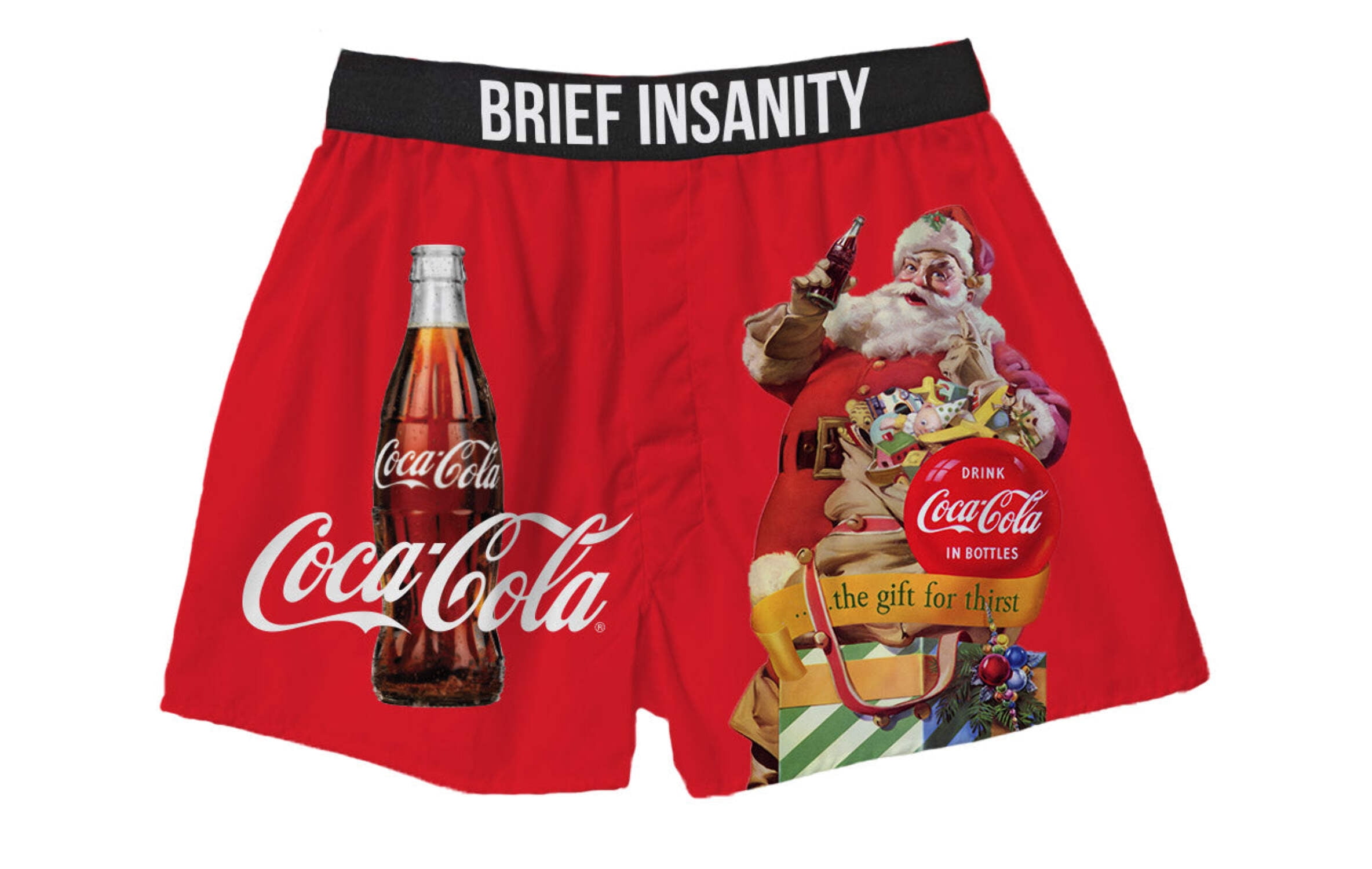 Coca Cola Large Santa Boxer Shorts - Walmart.com