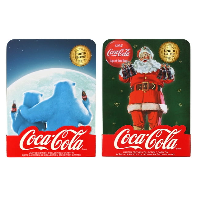 Coca-Cola Limited Edition Holiday Card Tin Set, Collectible Christmas ...
