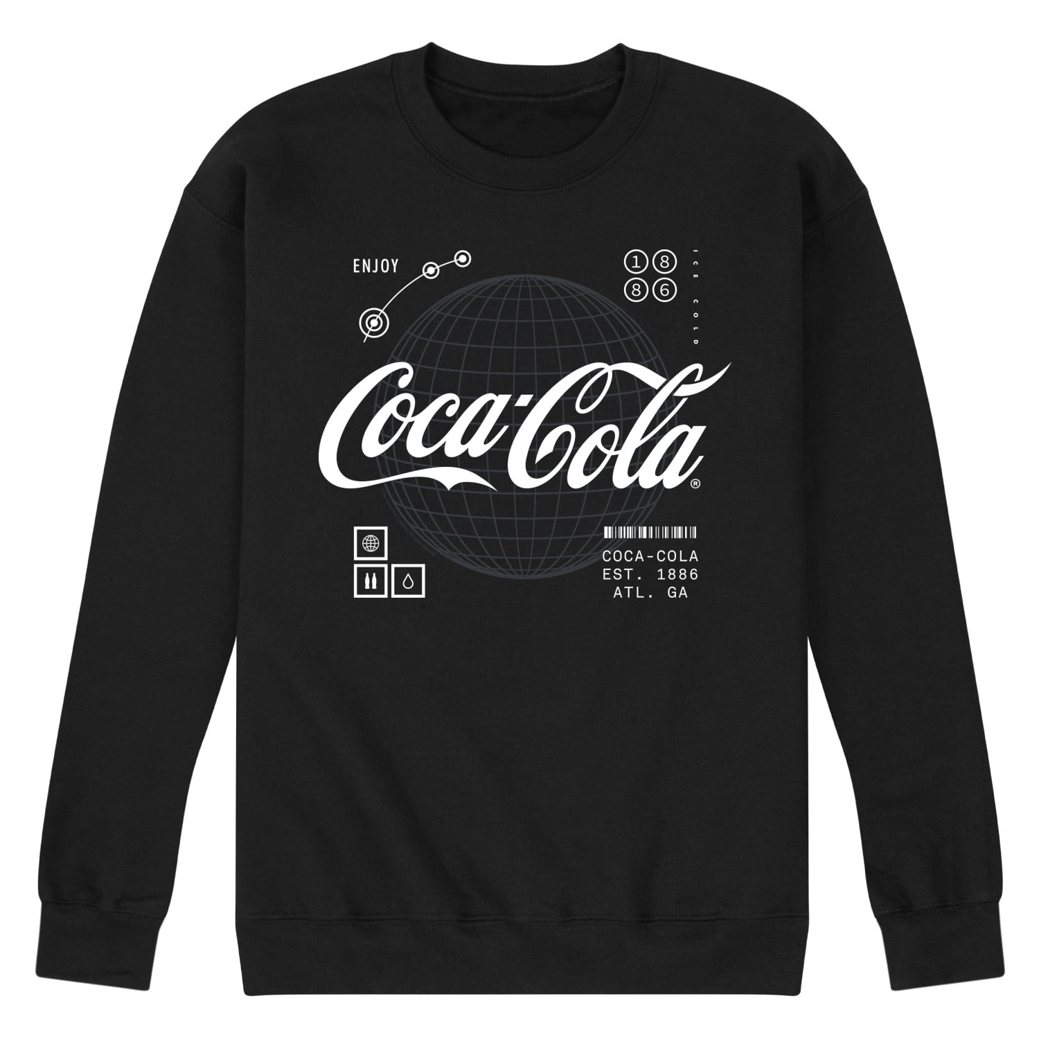 Coca-Cola - Logo Hud - Men's Crew Neck Fleece Pullover - Walmart ...