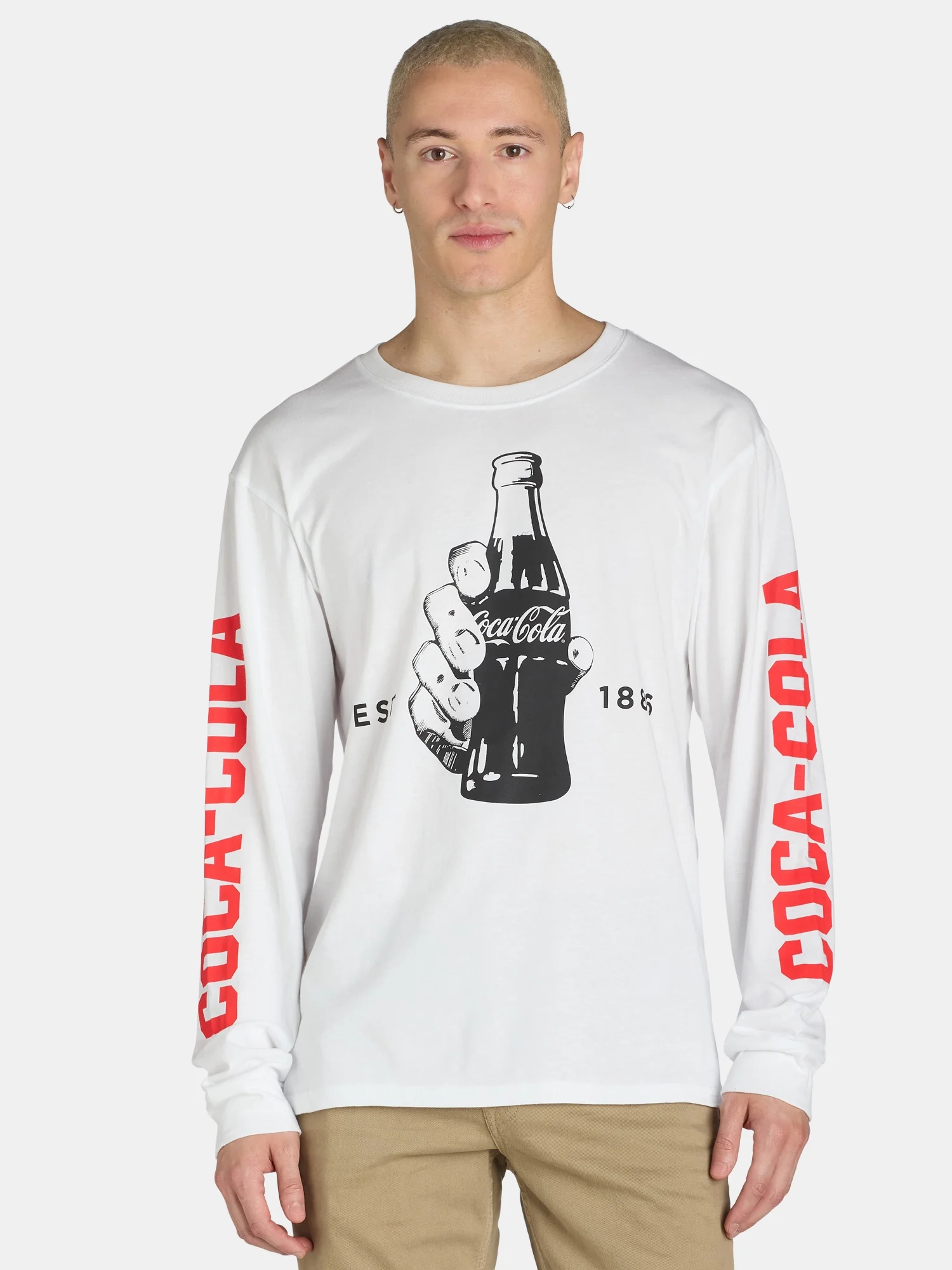 Coca-Cola Men's & Big Men's Graphic Tee with Long Sleeves, Sizes S-2XL ...