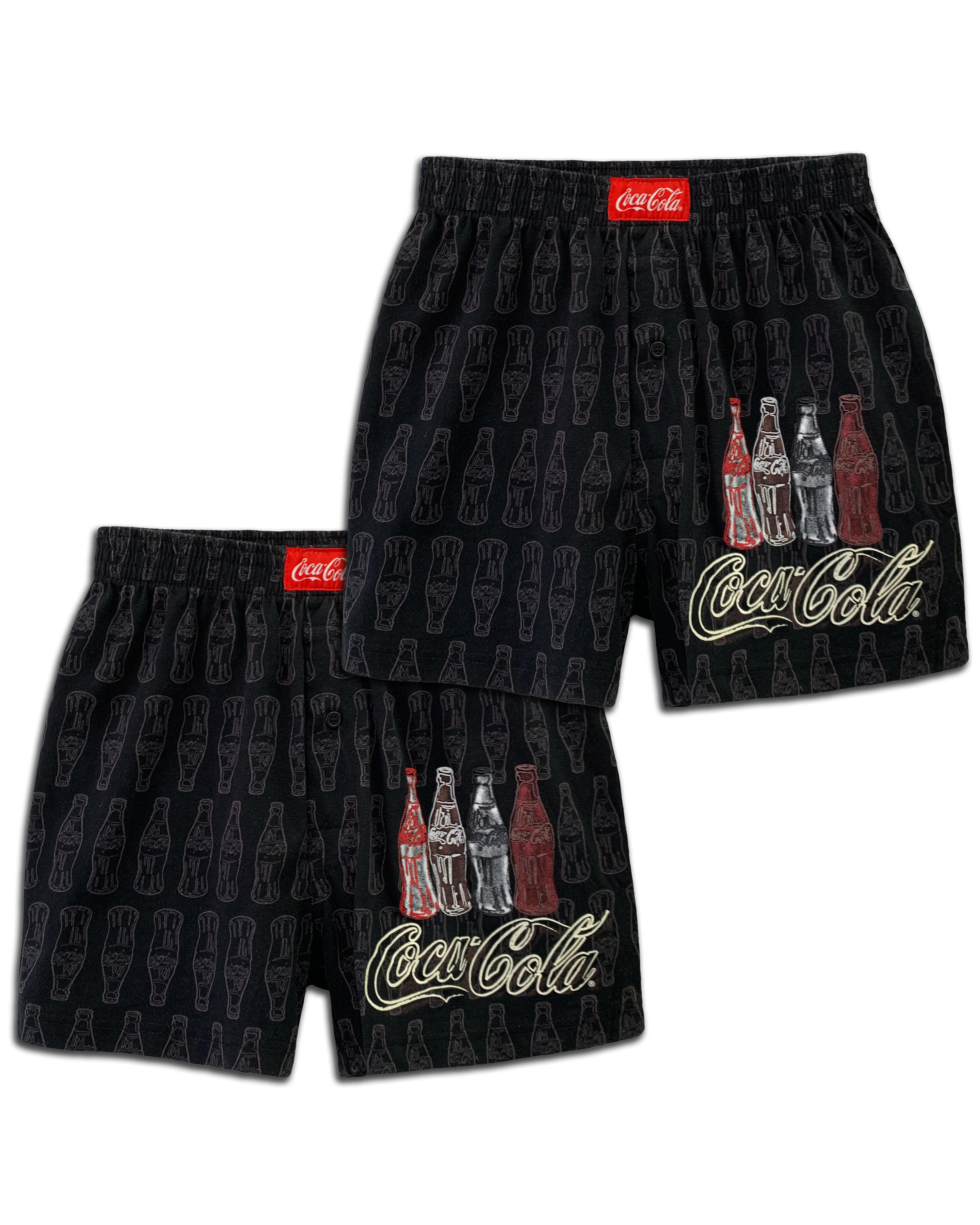 Coca-Cola Mens Boxer Shorts 2 Pack, Male XS-XL, Black Coke, Size: XS ...