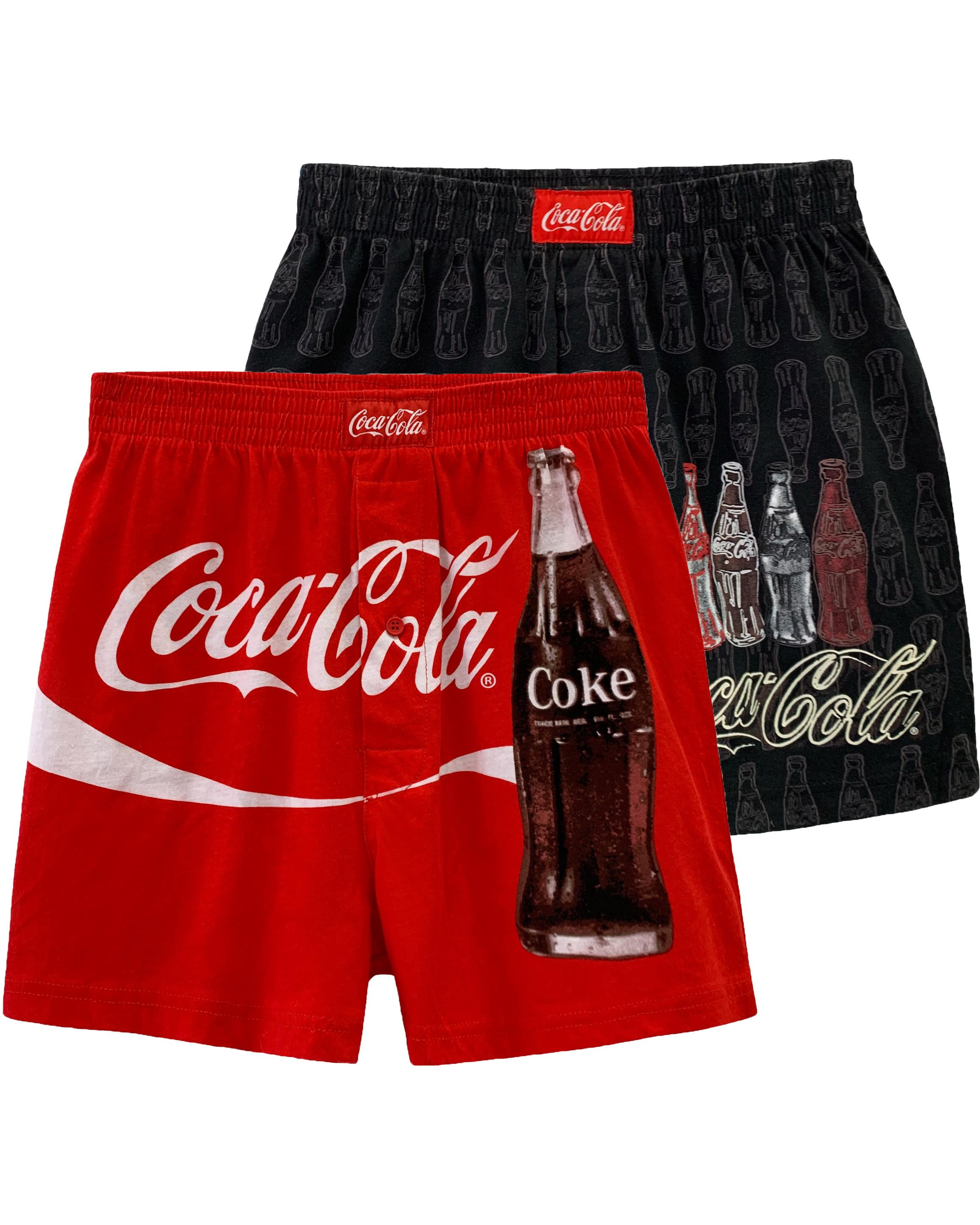 Coca-Cola Mens Boxer Shorts 2 Pack, Male XS-XL, Black, Size: M ...