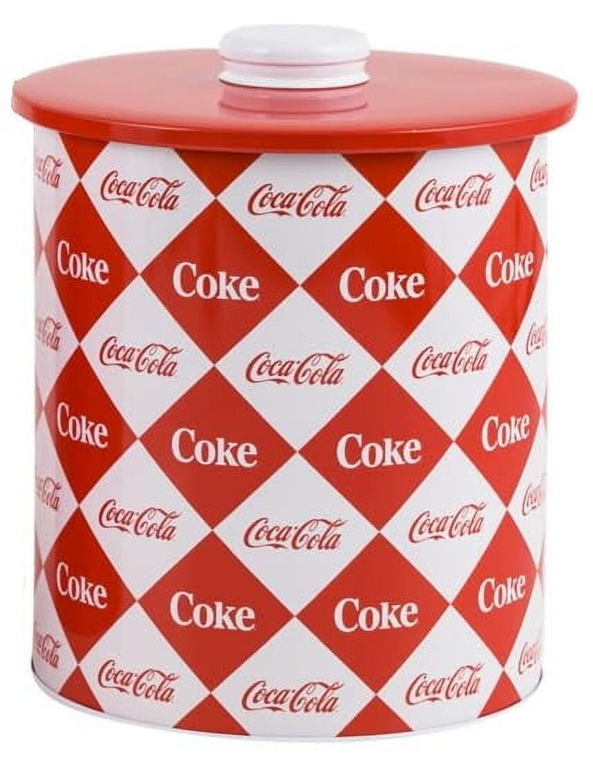 Coca-Cola Metal Large Round Cylinder Canister 8.5" 135.25oz/4000ml Tin ...