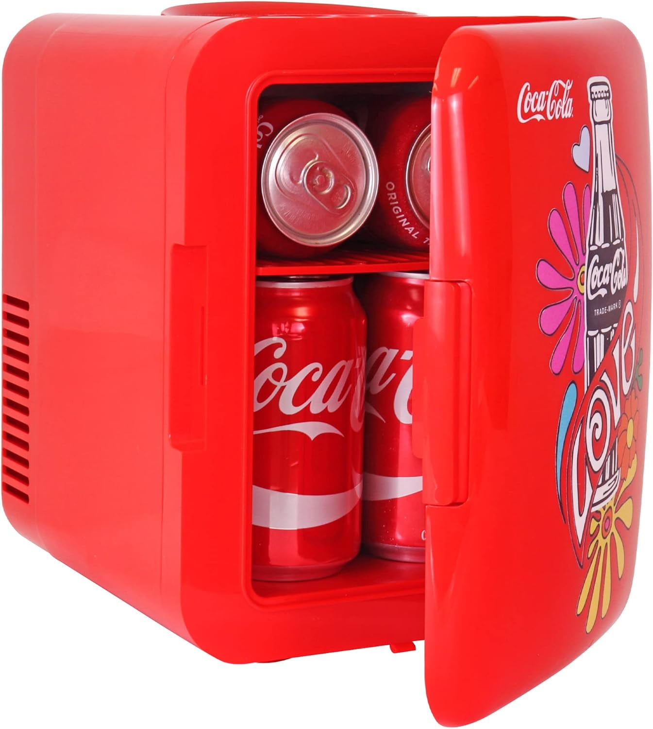 Coca Cola Mini Fridge - Refrigerator for Bedroom Office, Portable Table ...