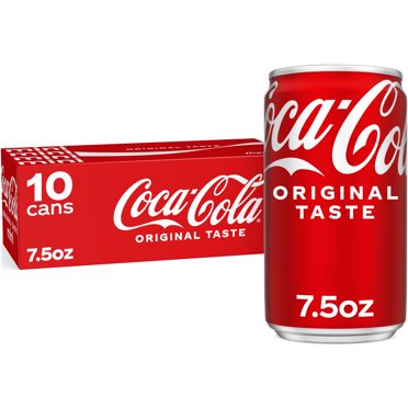 Coca-Cola Mini Cans 7.5oz 30pk, Small Soda Can Pack for Refreshing ...