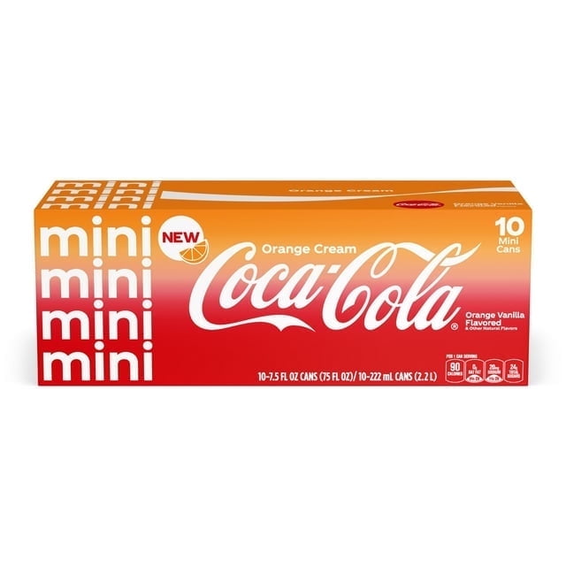 Coca-Cola Orange Cream Soda 7.5oz Mini Cans - 2 Pack - Walmart Business ...