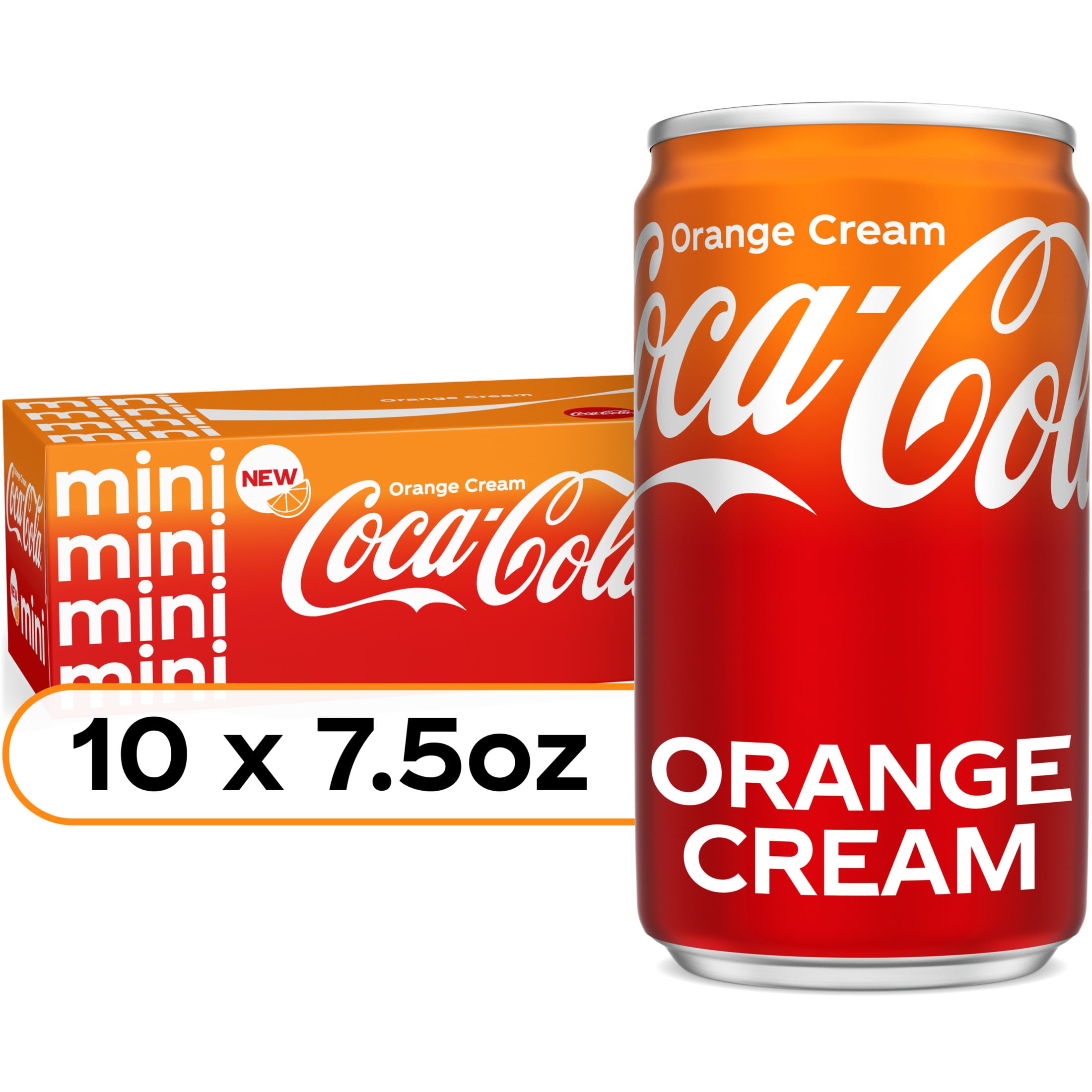 Coca-Cola Orange Cream Soda, 7.5 oz. mini cans (Pack of 10) - Walmart.com