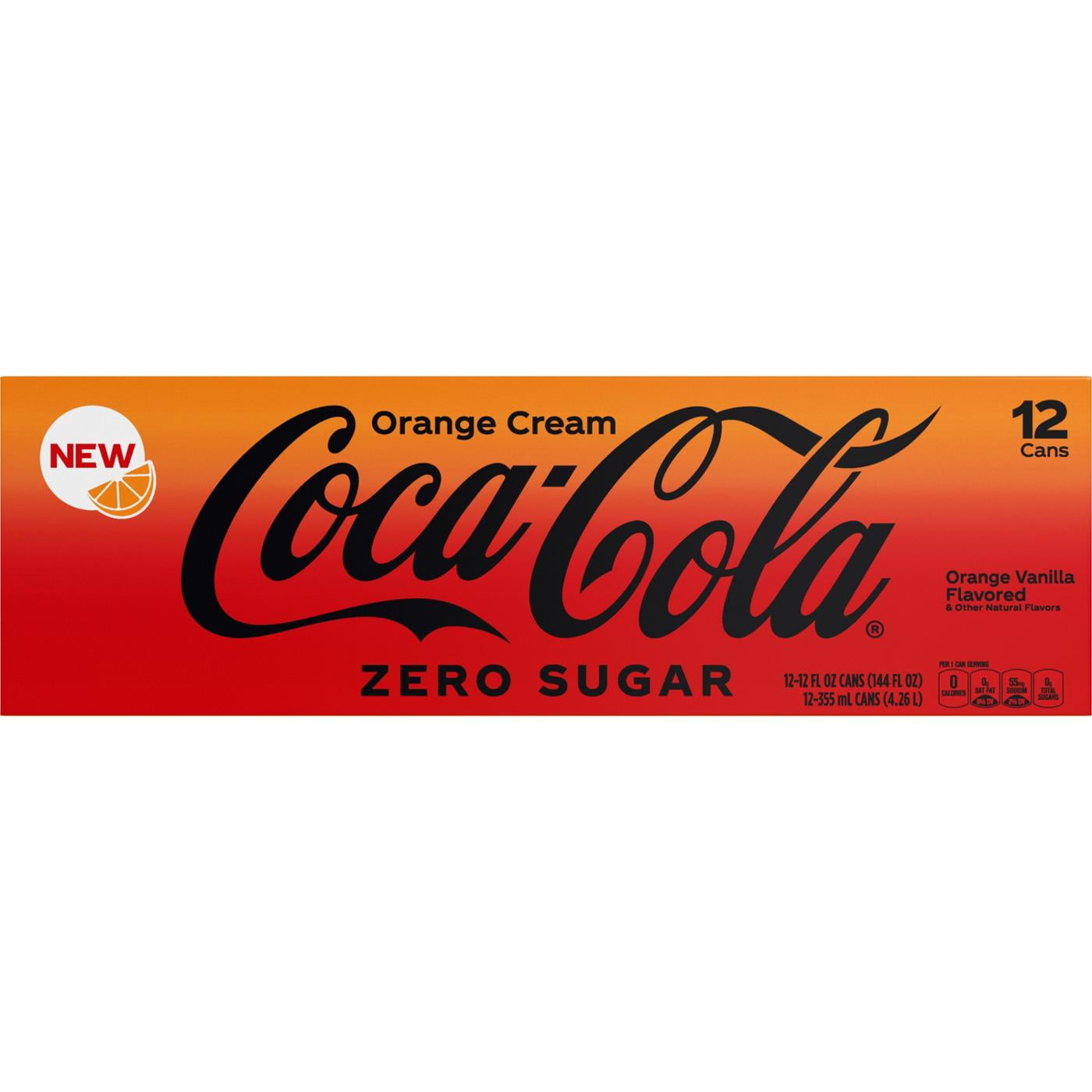 Coca-Cola Orange Cream Soda, 12oz Cans, 12 Pack, Soft Drink with ...