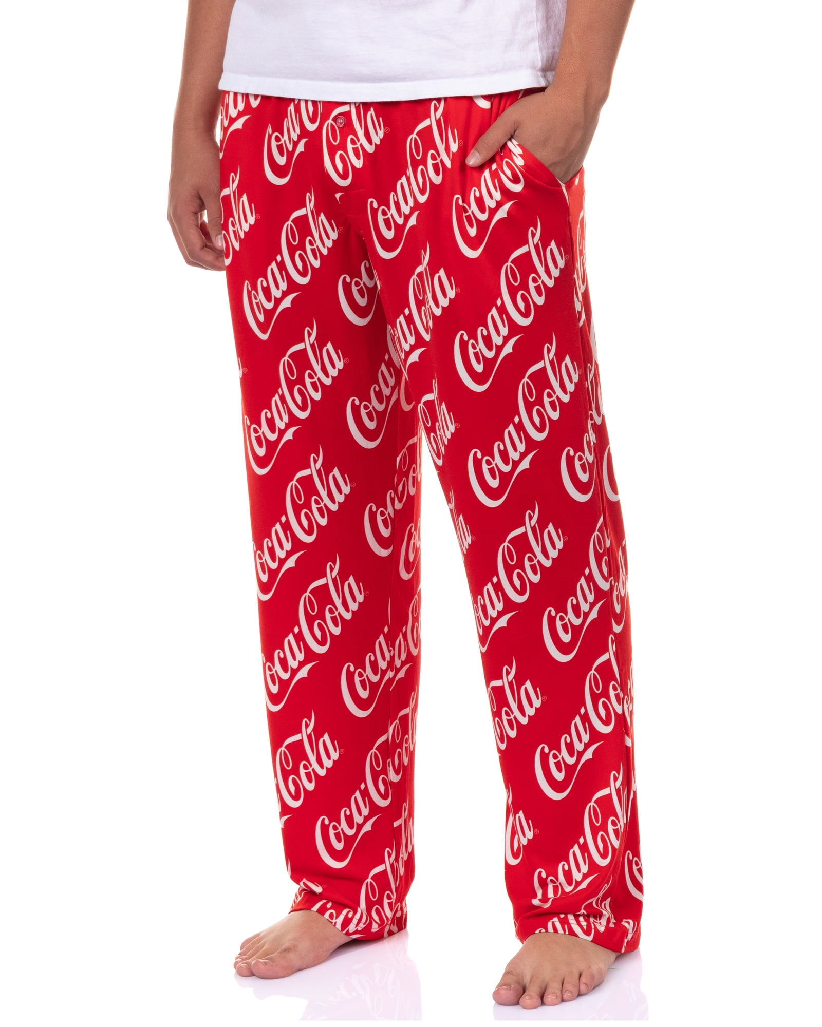 Coca-Cola Pajamas Men's All Over Print Coke Lounge Bottoms Pajama Pants ...